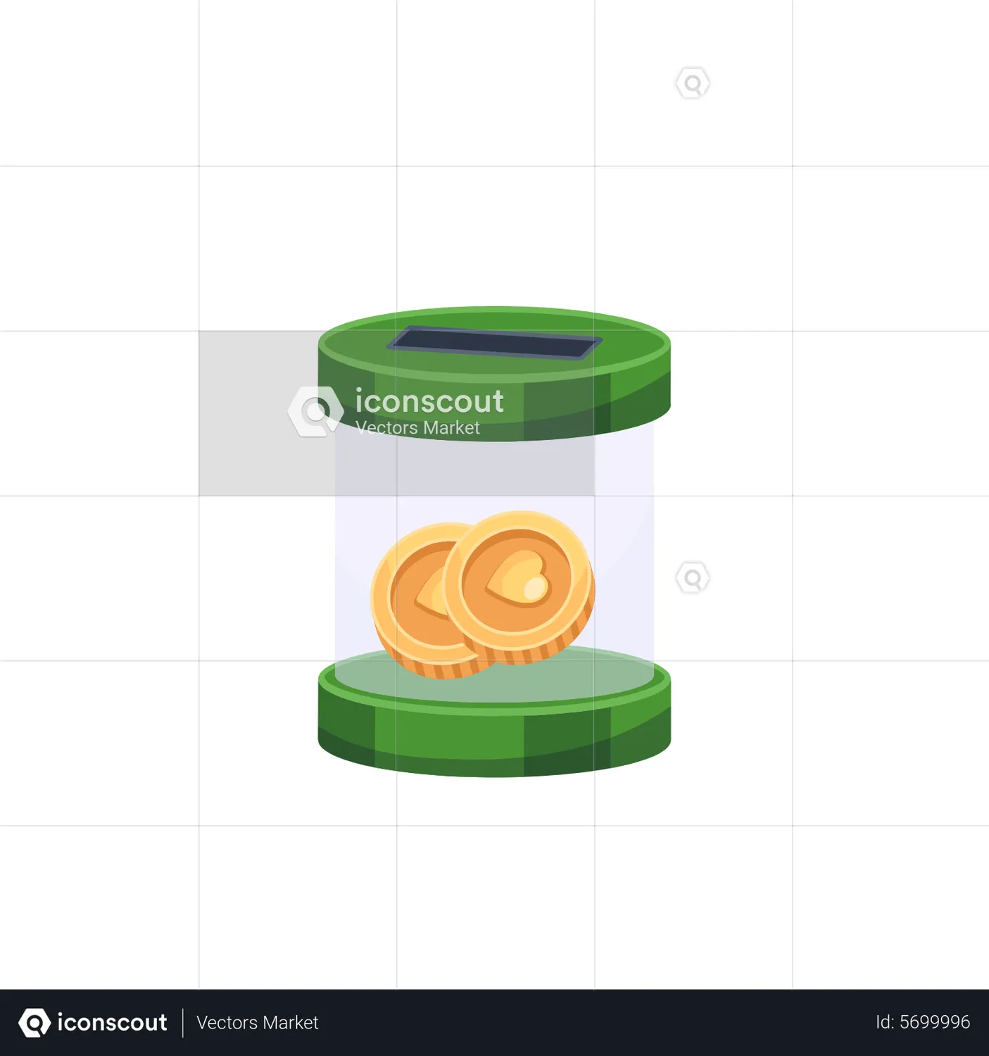Donation Jar Animated Icon download in JSON, LOTTIE or MP4 format