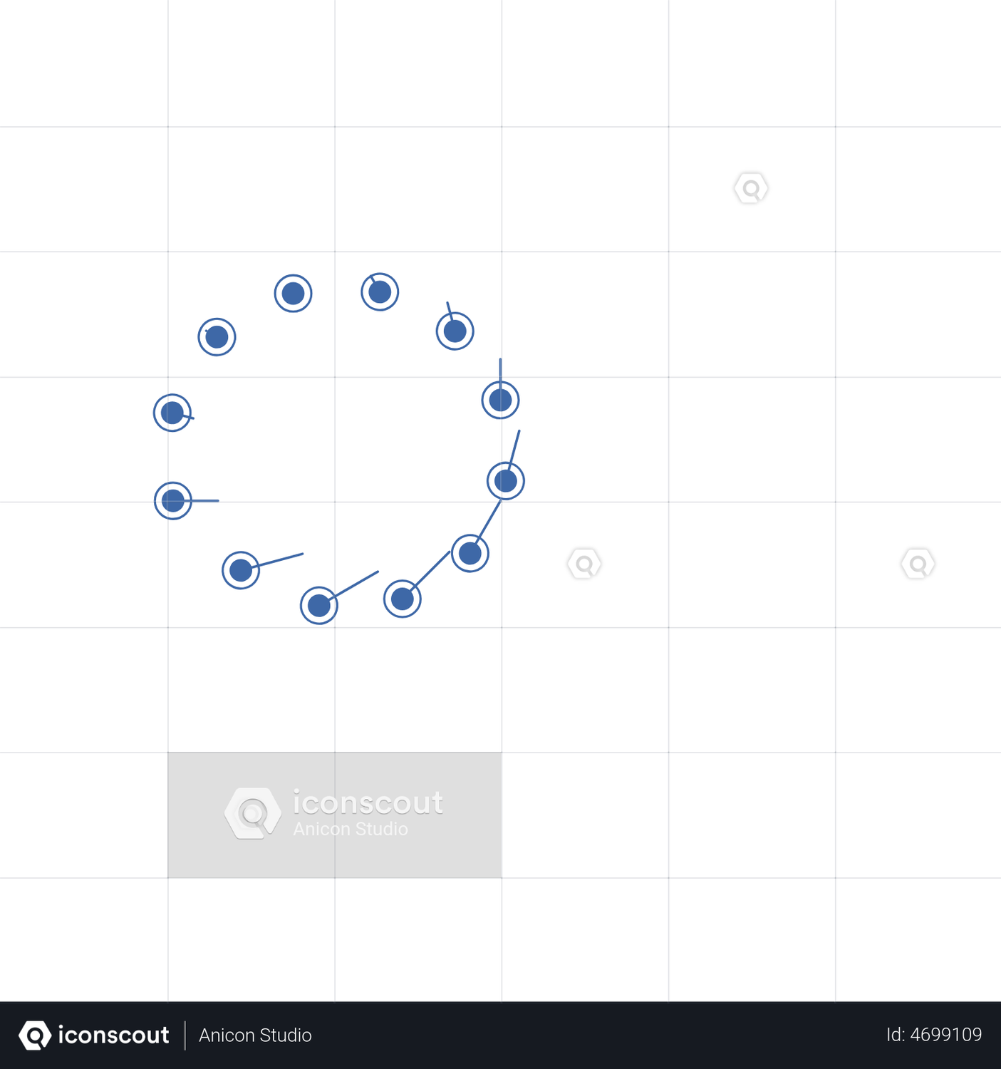 Dots Circle Loading Animation by Anicon Studio | LottieFiles