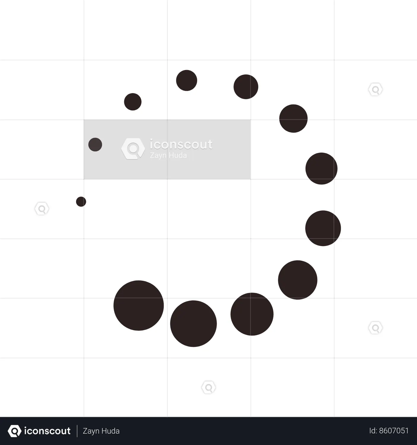 Dots Round Loading Animated Icon download in JSON, LOTTIE or MP4 format