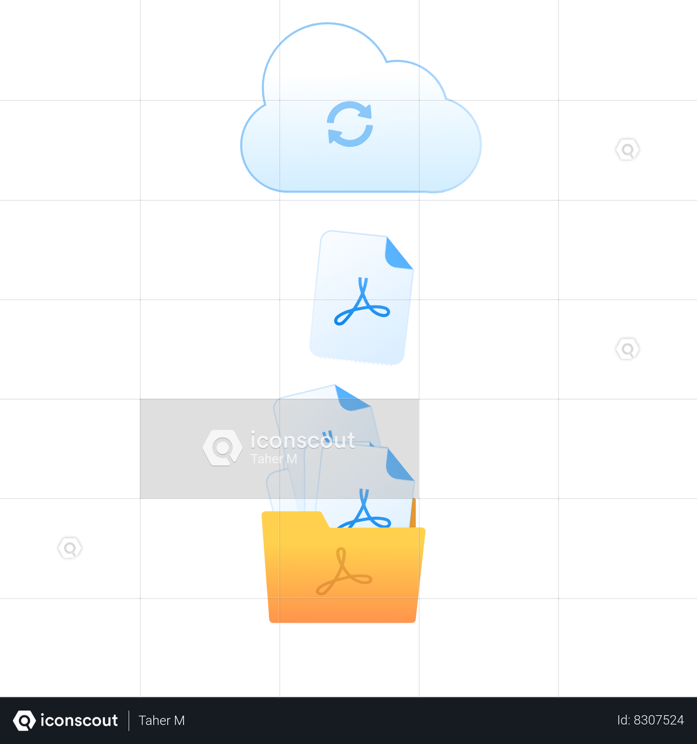 Download de arquivo PDF da nuvem Animation by Qrious Studio | LottieFiles