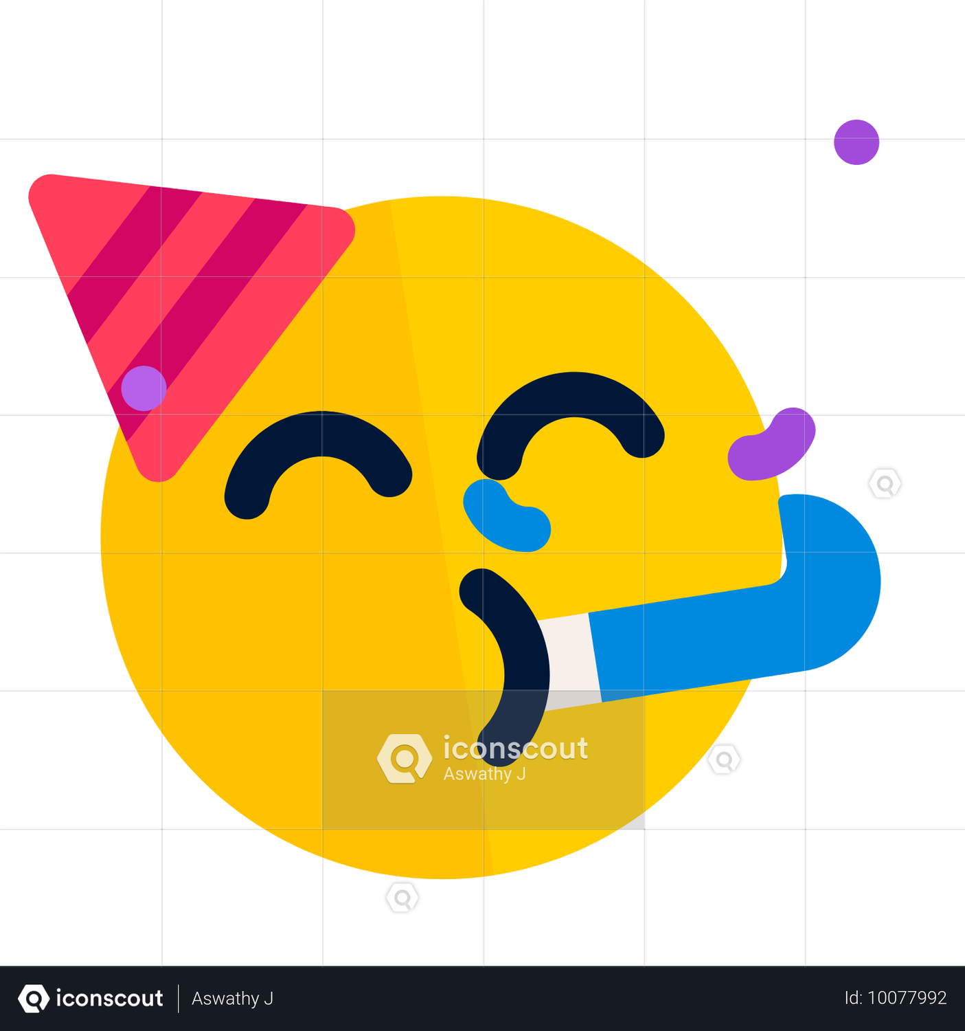 Emoji Confetti Emoji Animated Icon Animation by Aswathy J | LottieFiles