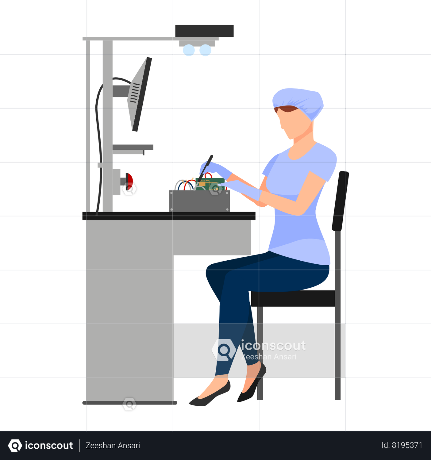 Factory Worker Repairing Animation by Zeeshan Ansari | LottieFiles