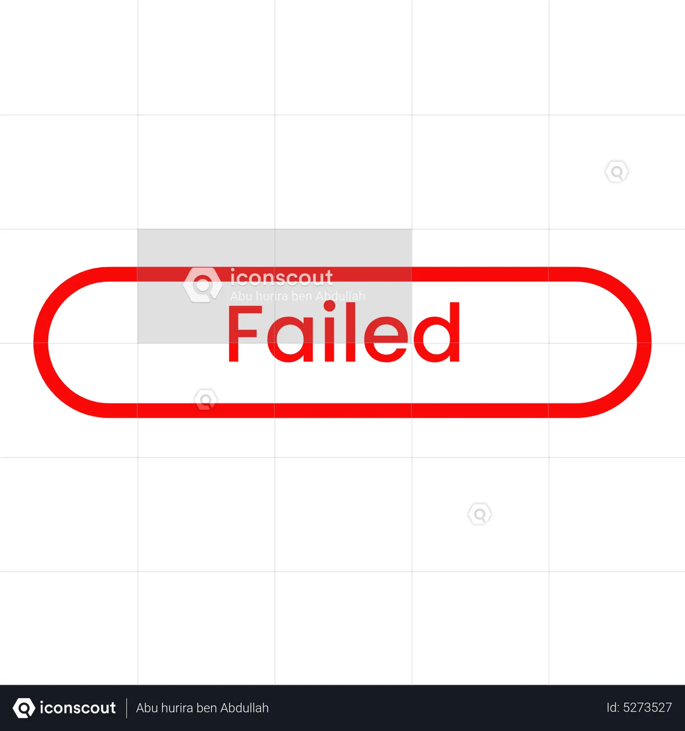 Failed Button Animated Icon download in JSON, LOTTIE or MP4 format