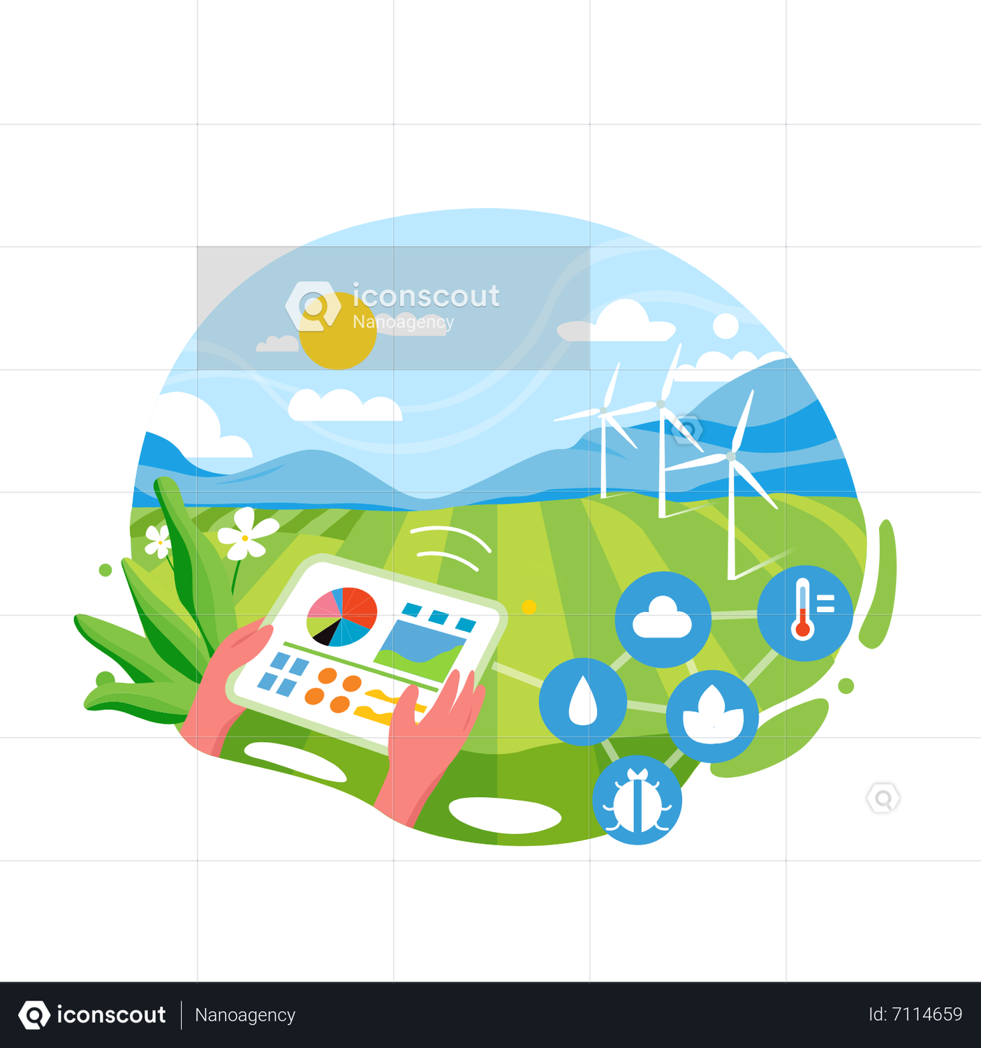 Farmer using smart farm application Animation by Nanoagency | LottieFiles Farmer using smart farm application Animation by Nanoagency | LottieFiles
