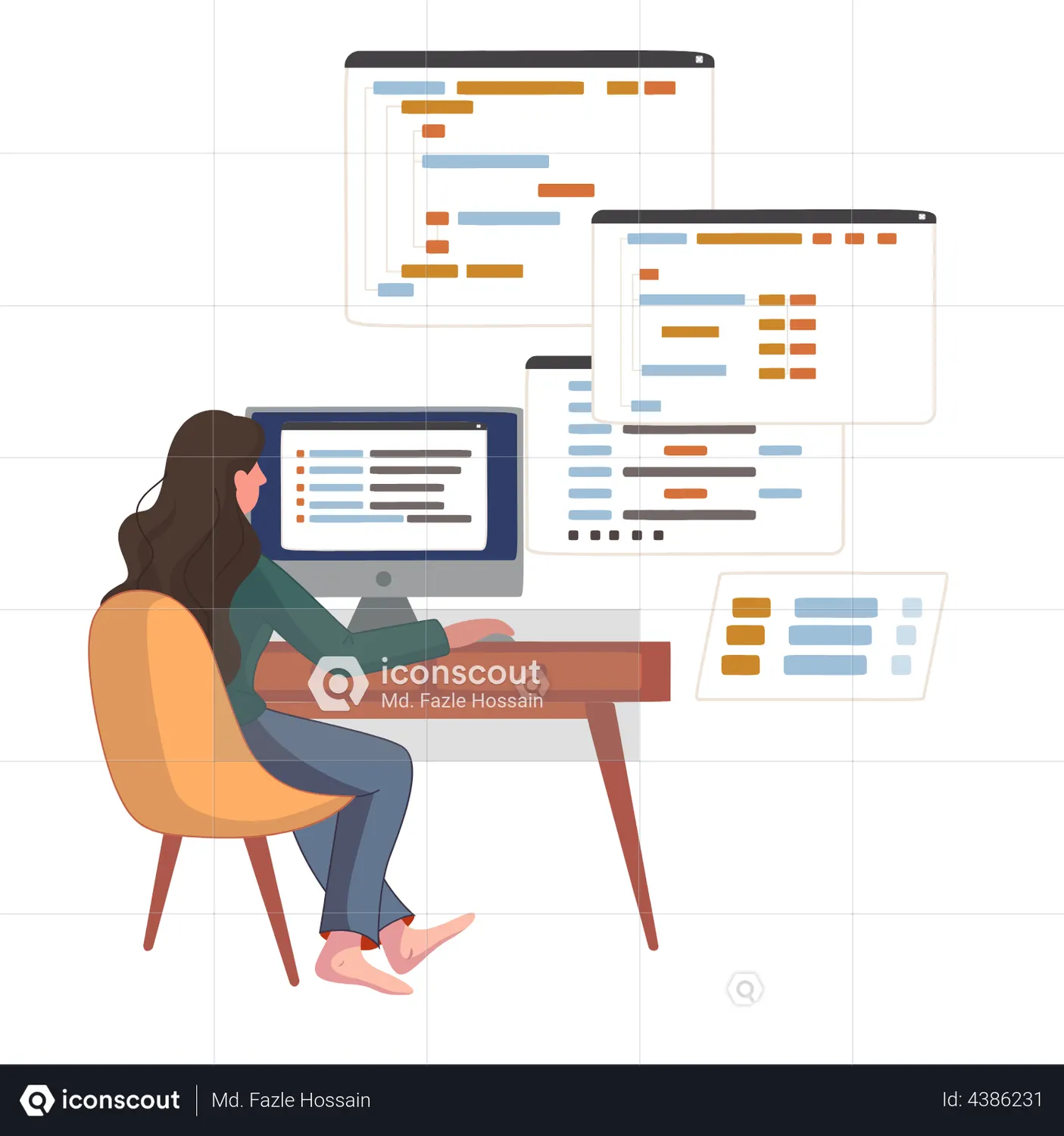 Female Programmer Animation - Free Download Design & Development ... Female Programmer Animation - Free Download Design & Development ...