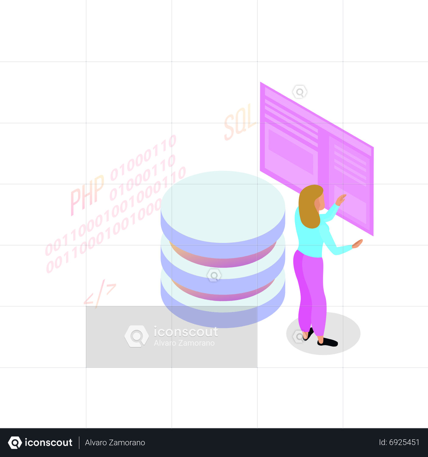 Female Web Developer Animation by Alvaro Zamorano | LottieFiles