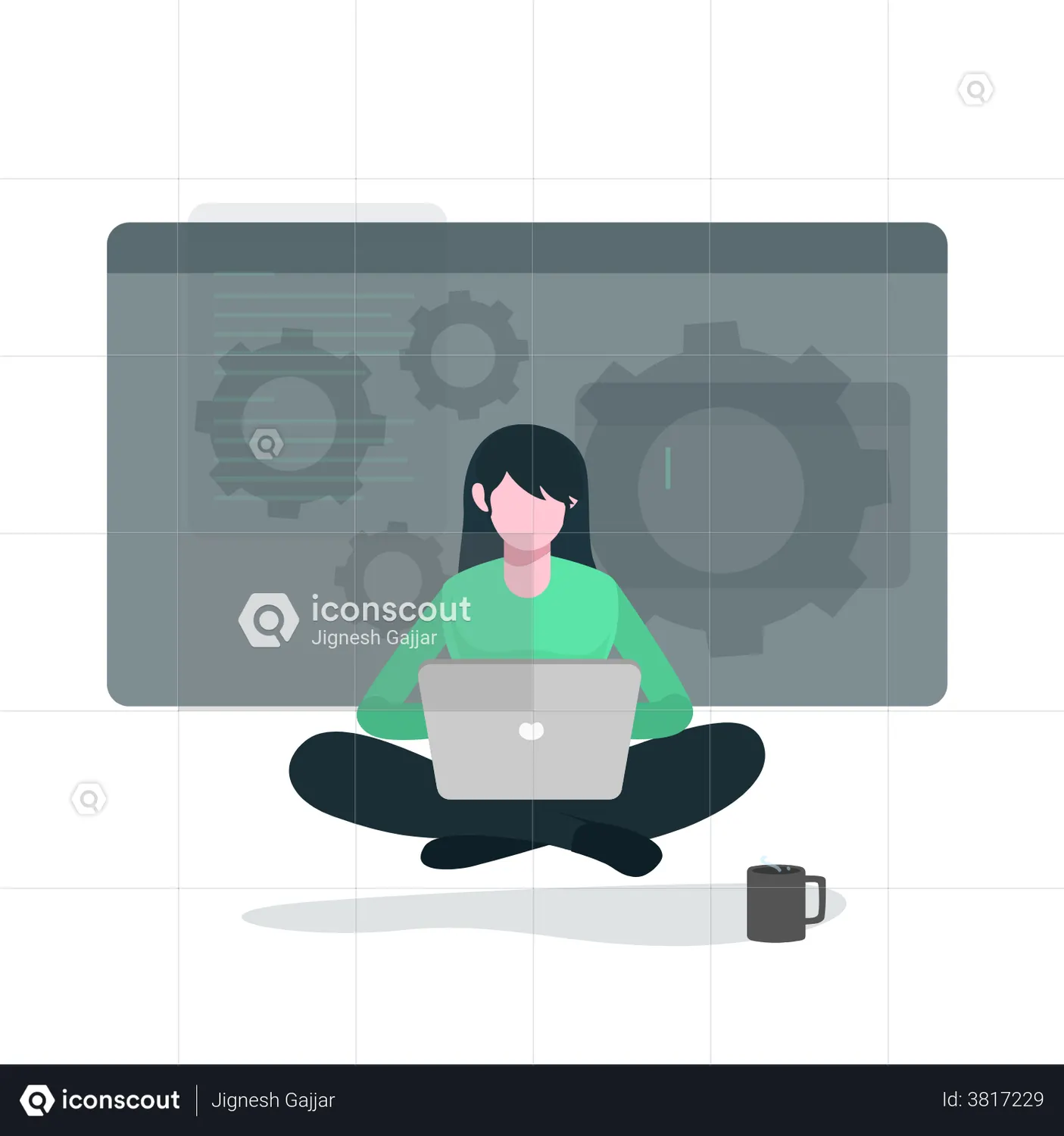 Female Web Developer Animation - Free Download People Animations ...