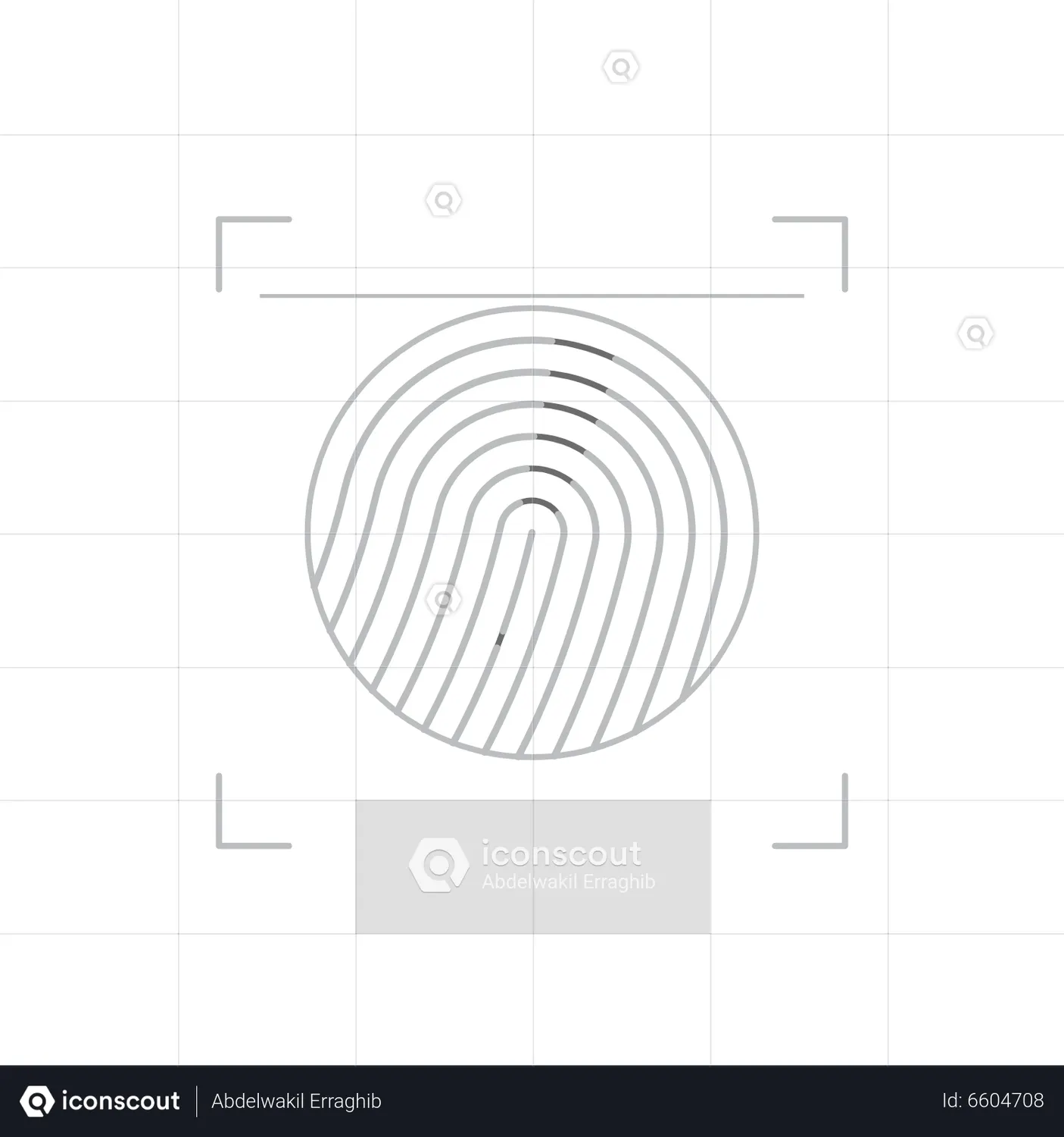 Fingerprint Scanner Animated Icon download in JSON, LOTTIE or MP4 format