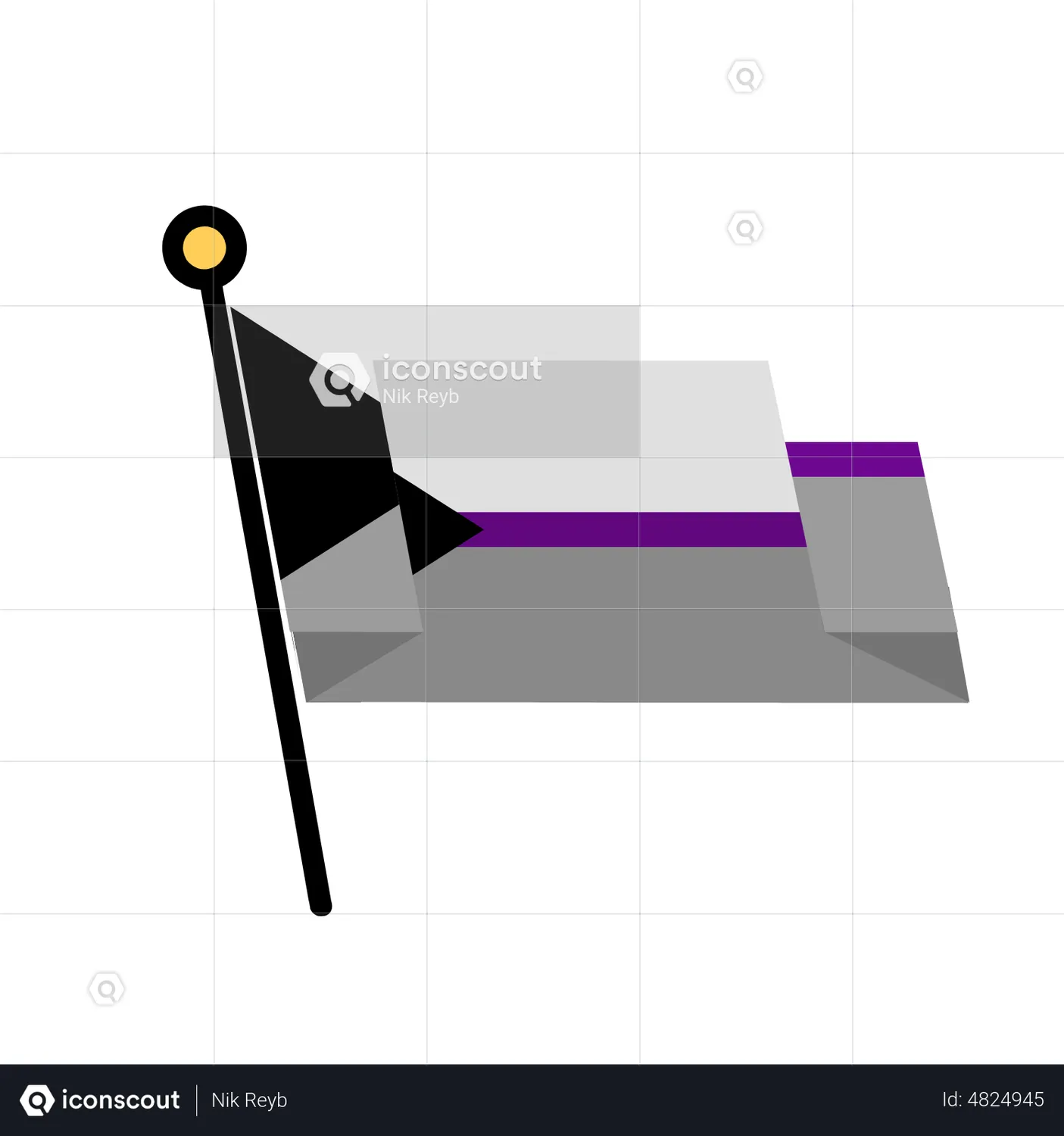 Flag Demisexual Flag Animated Icon Download In Json Lottie Or Mp4 Format