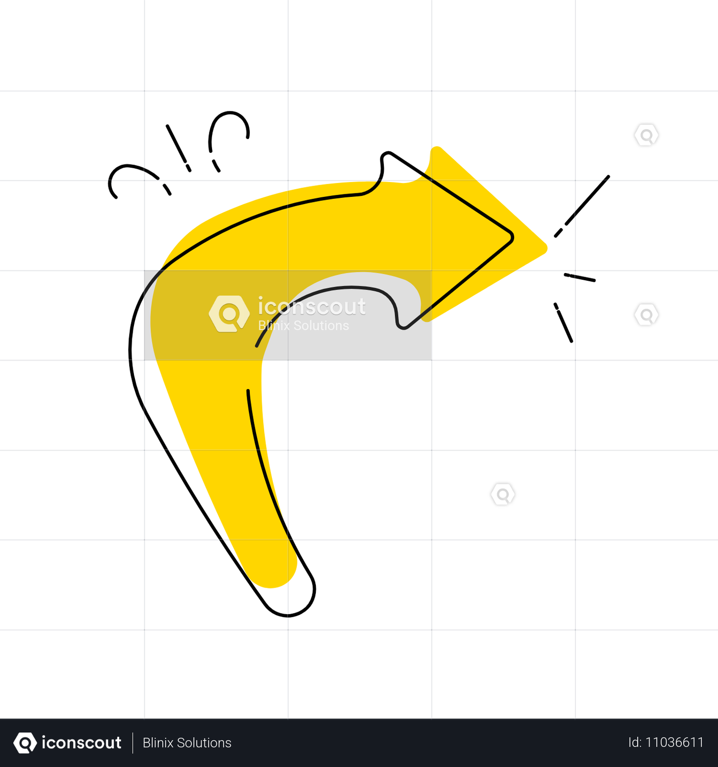 Animación flecha curva por Blinix Solutions | LottieFiles