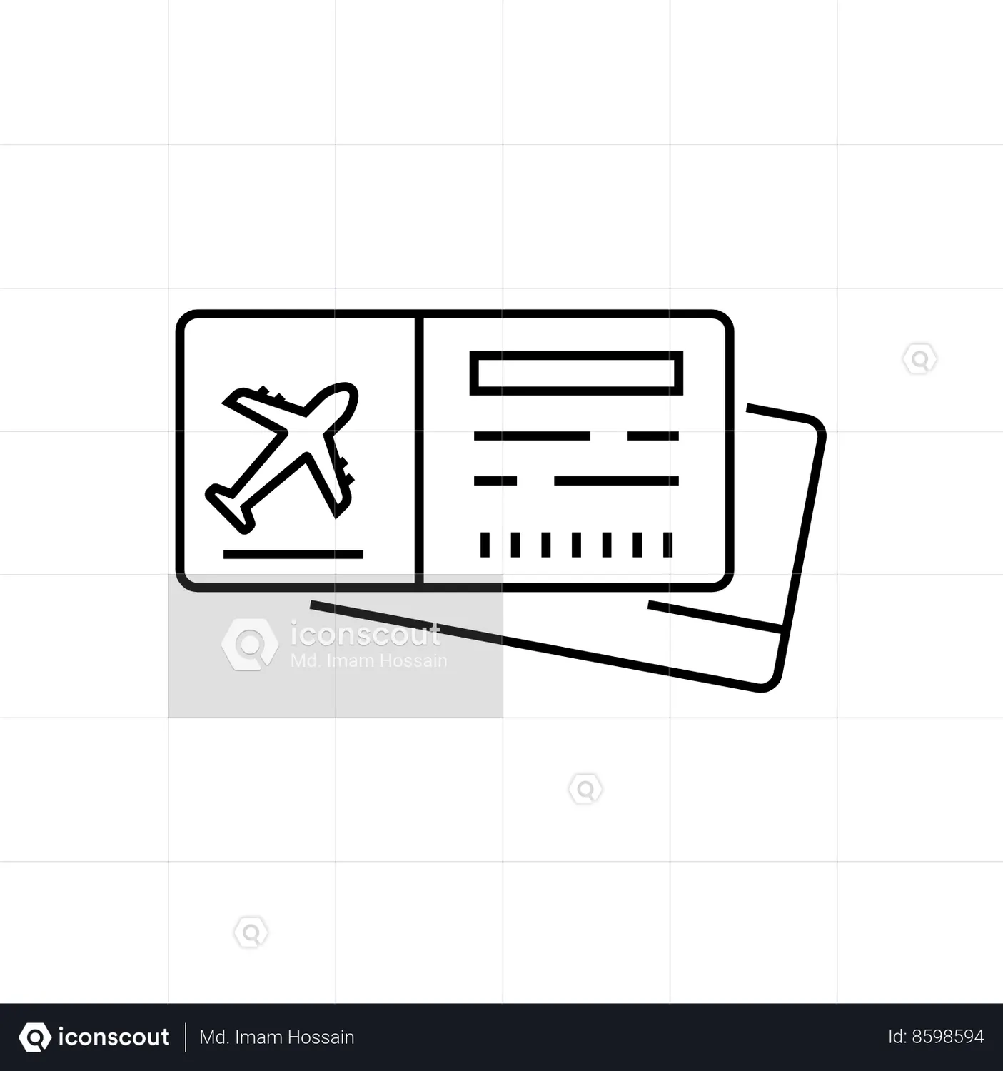 Flight Ticket Animated Icon Download In Json Lottie Or Mp4 Format