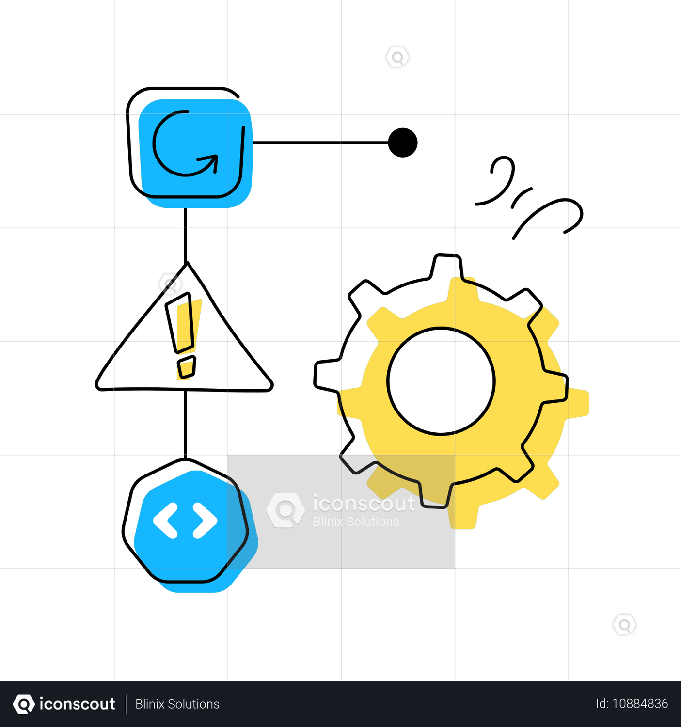 Animación flujo de trabajo del proyecto por Blinix Solutions | LottieFiles