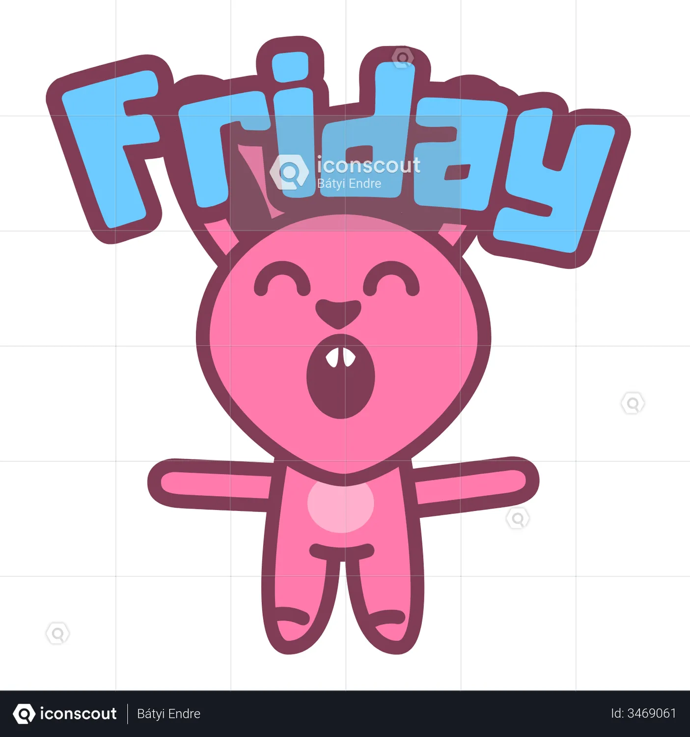 Friday Bunny Animation Free Download Miscellaneous Animations Iconscout