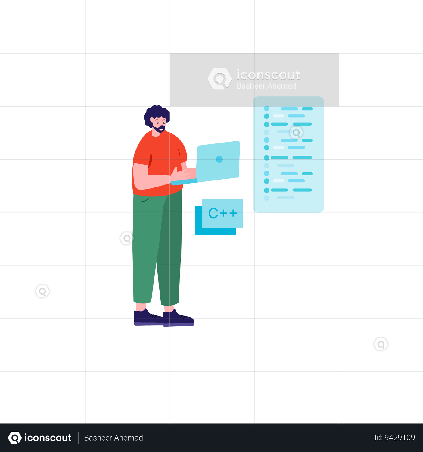 Full stack developer doing code compilation Animation by Basheer Ahemad ...