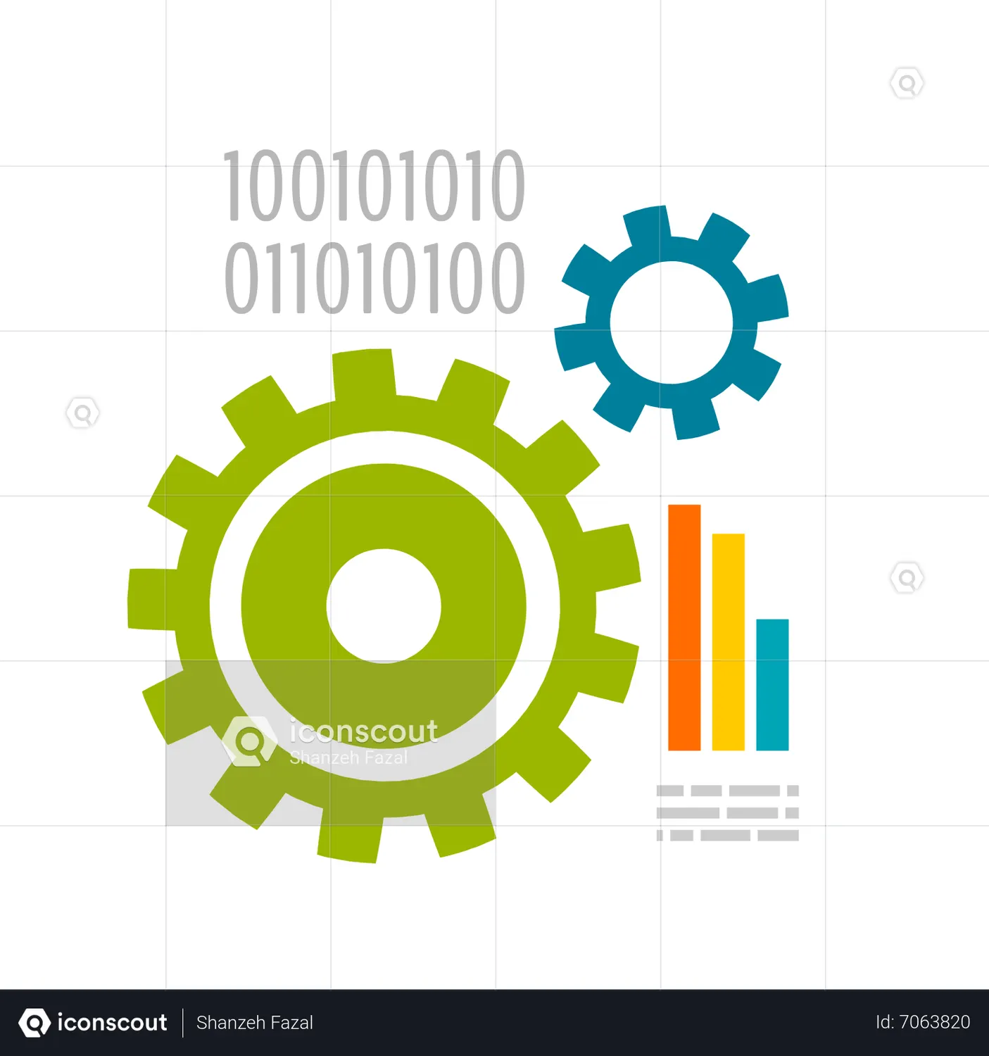 Gears With Codes Animated Icon download in JSON, LOTTIE or MP4 format