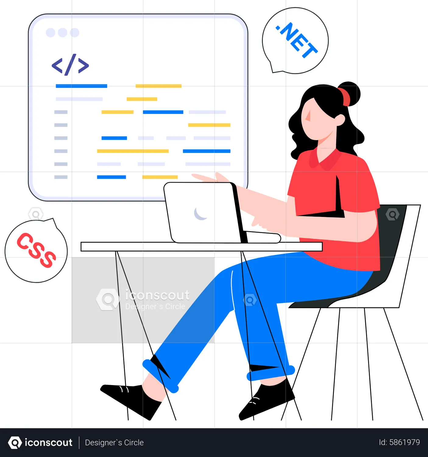 Obtén Código Desarrollado Por Una Chica Desarrolladora Animation de por descarga gratuita en ...