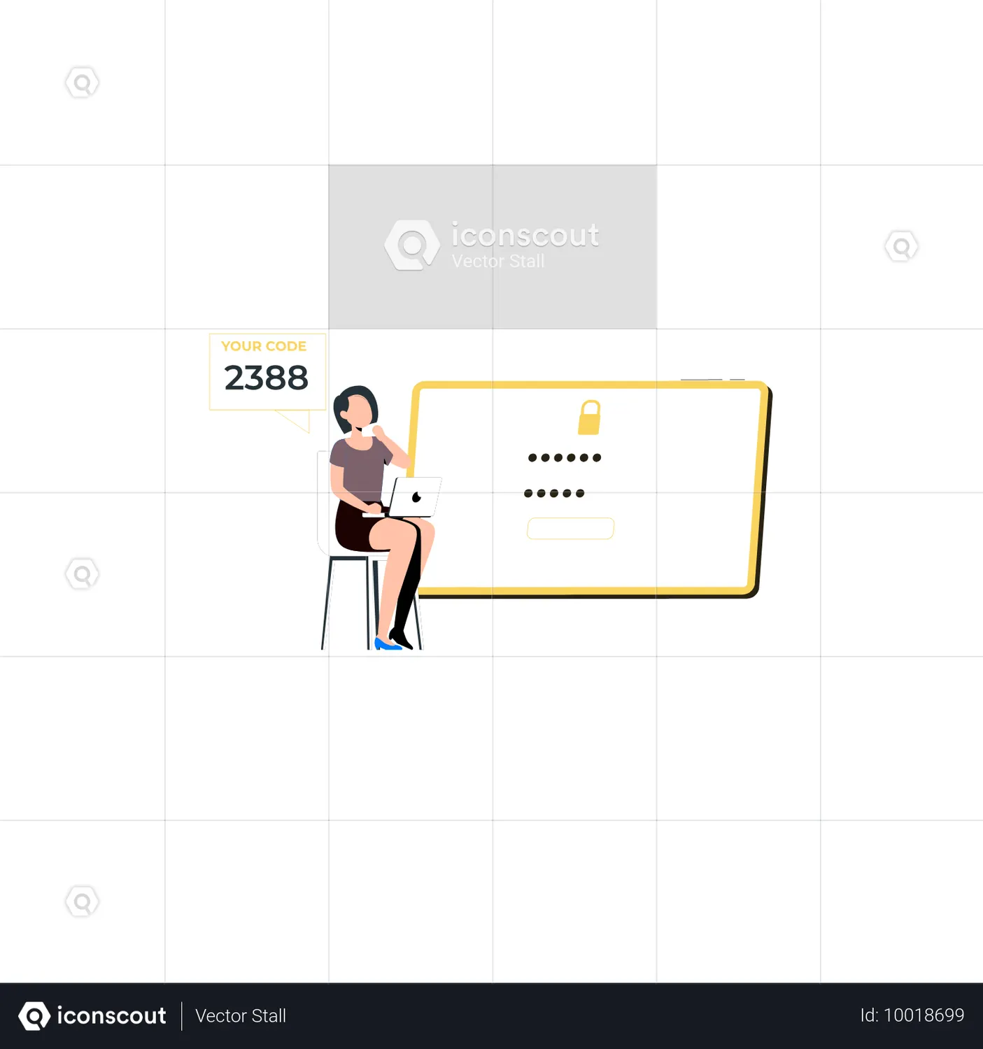 Girl Is Typing Otp Number Animation Free Download Crime And Security Animations Iconscout