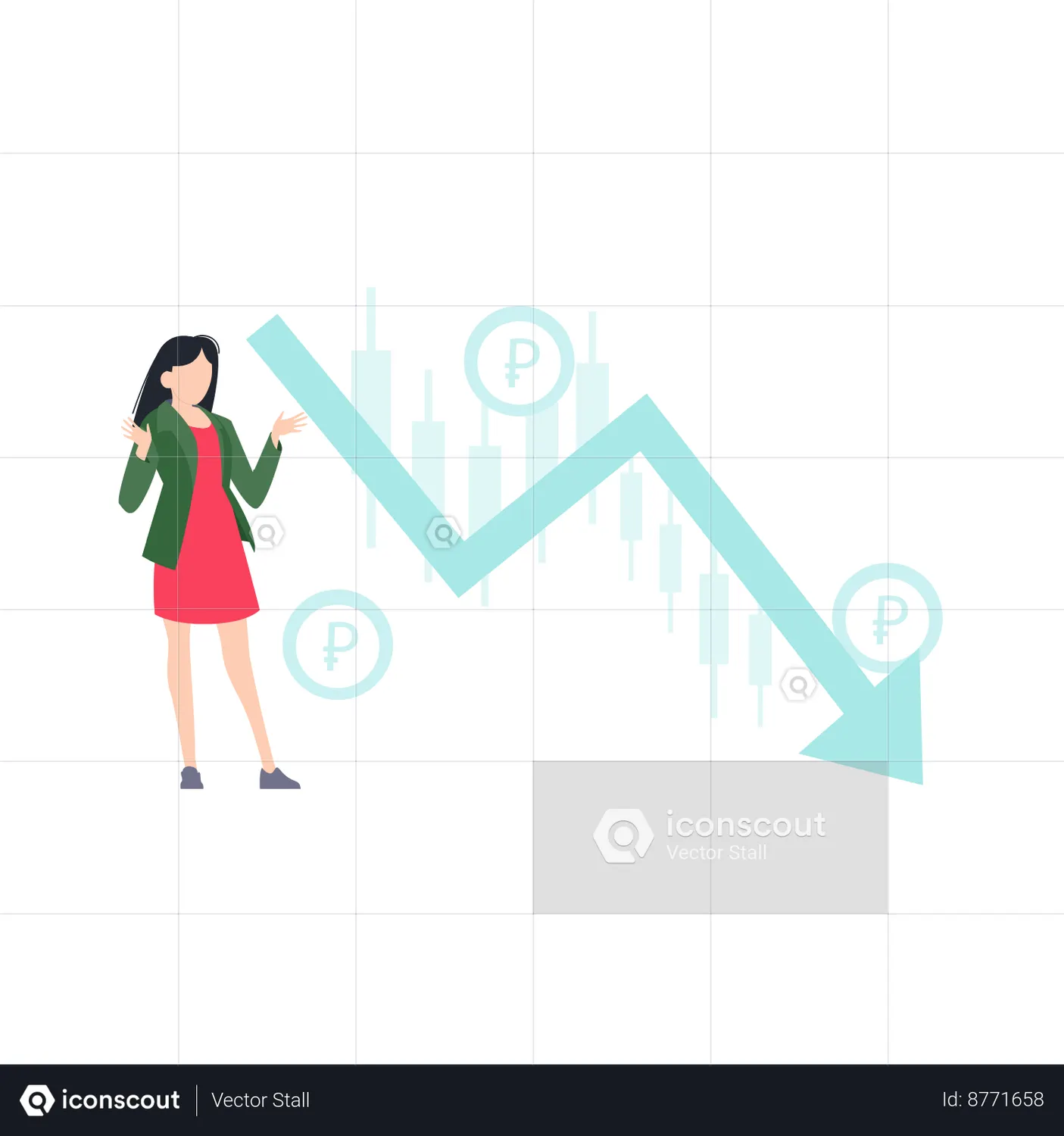 Girl seeing decline in finances Animated Illustration download in JSON ... Girl seeing decline in finances Animated Illustration download in JSON ...