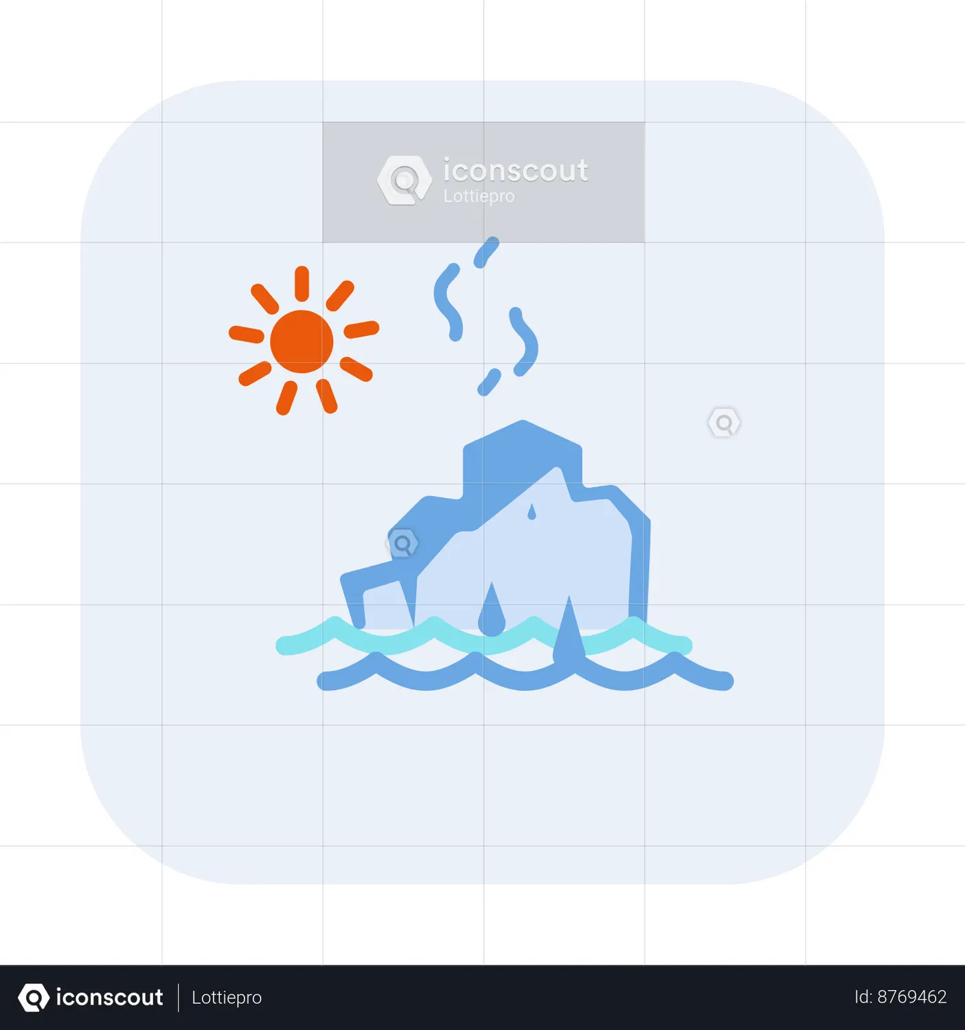 Glaciers Melting Animated Icon - Free Download Nature Animated Icons ...
