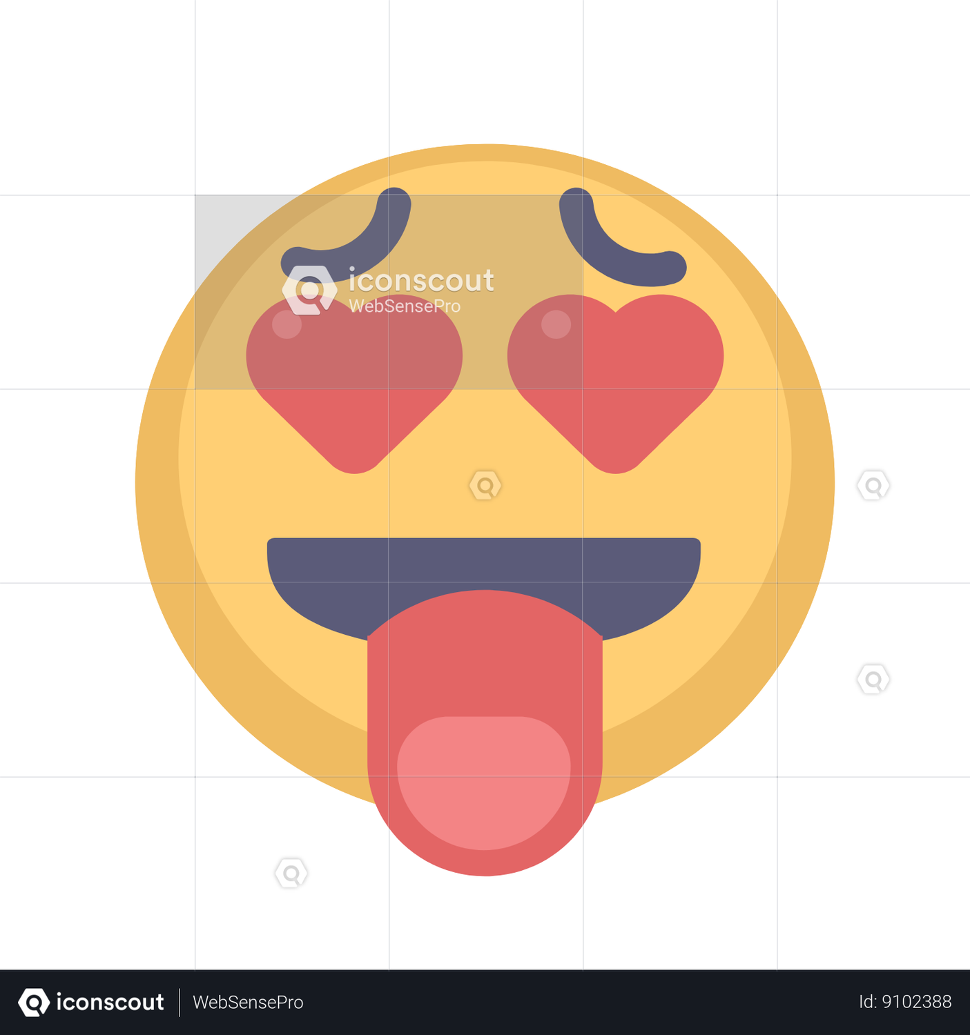 Goofy Love Face Emoji Animation by WebSensePro | LottieFiles Goofy Love Face Emoji Animation by WebSensePro | LottieFiles