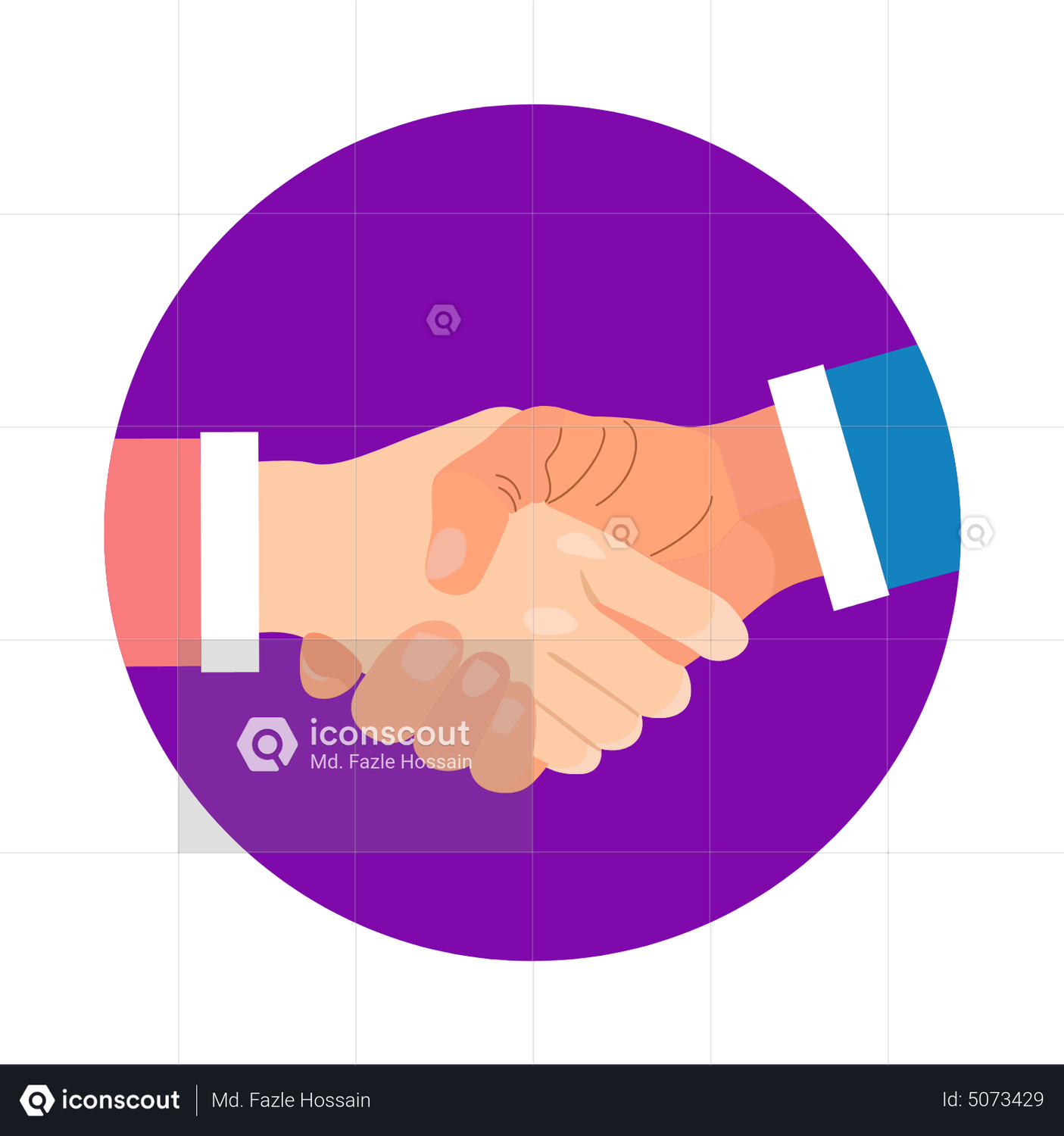 Hand shake Animation by Md. Fazle Hossain | LottieFiles