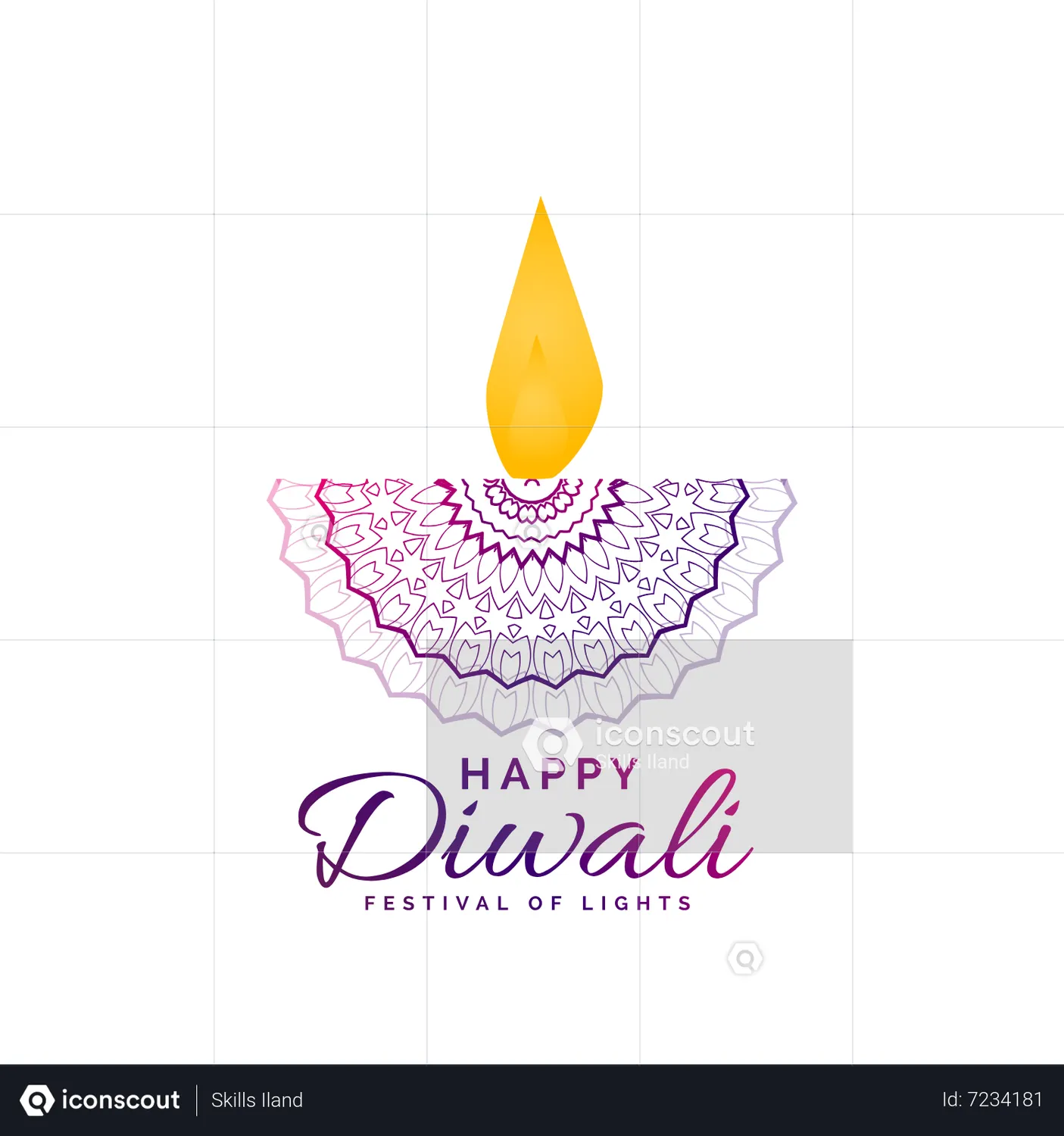 Happy Diwali Animated Icon download in JSON, LOTTIE or MP4 format