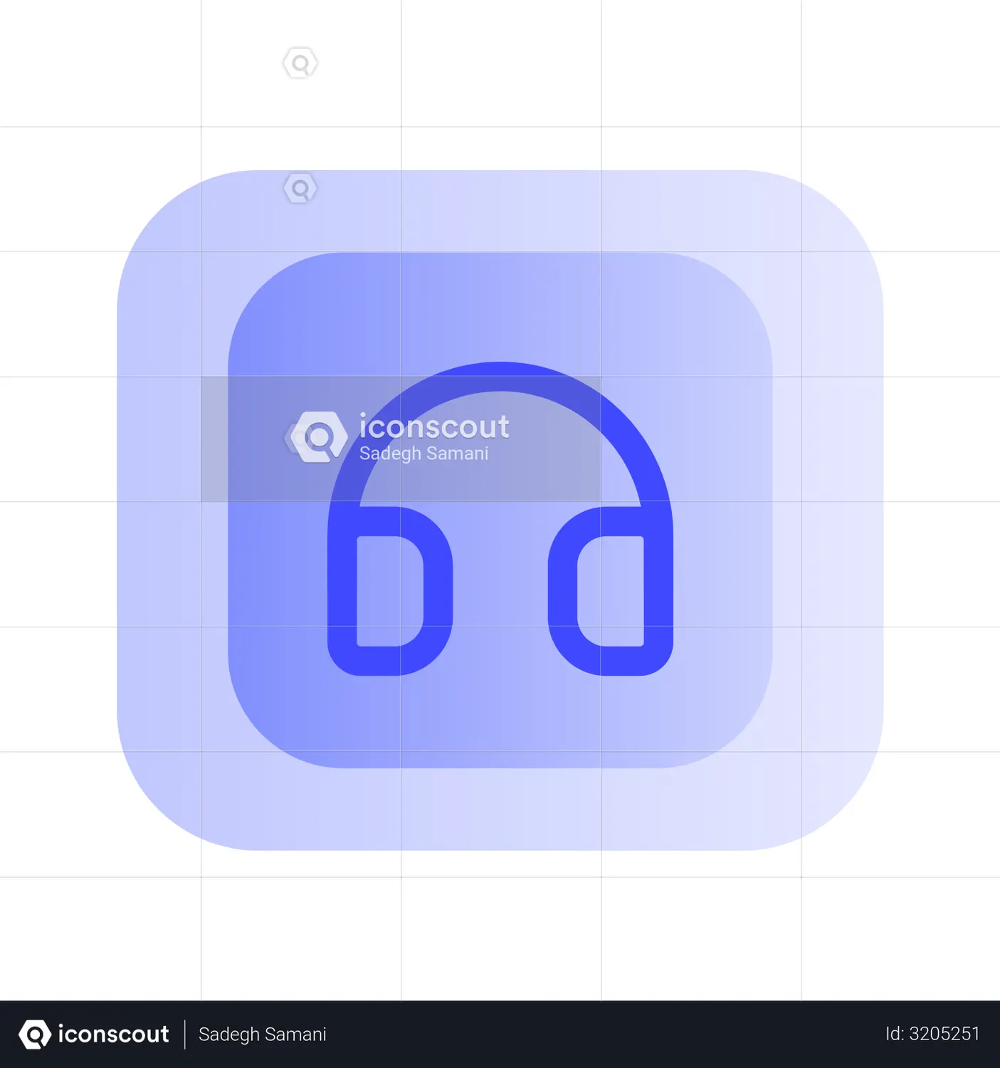 Headphone button Animated Icon download in JSON, LOTTIE or MP4 format