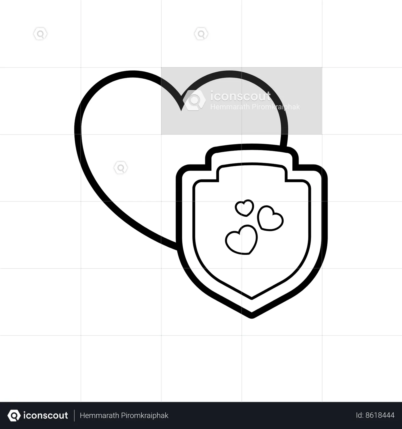 Heart Shield Animated Icon download in JSON, LOTTIE or MP4 format