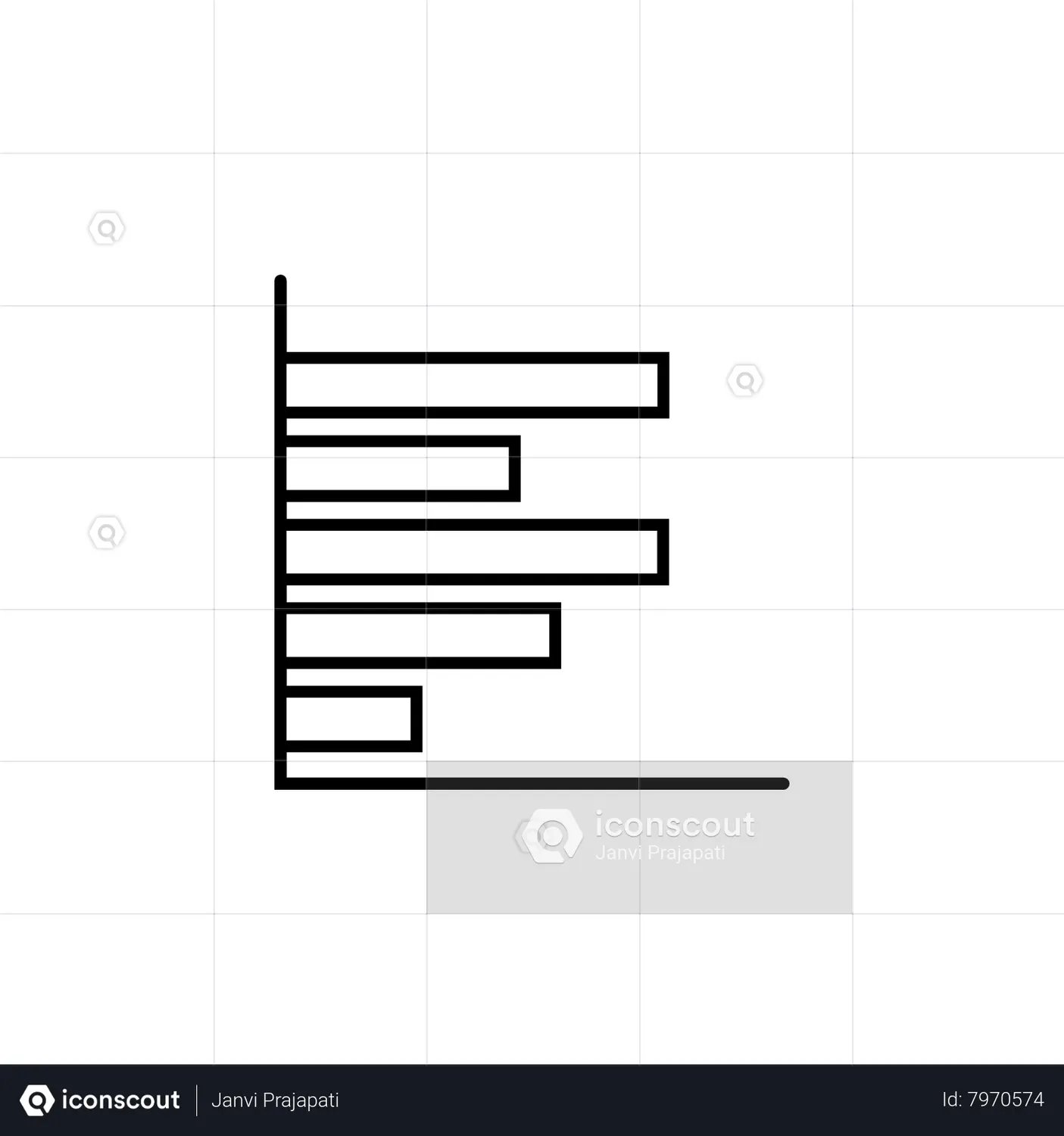 Horizontal Bar Graph Animated Icon download in JSON, LOTTIE or MP4 format