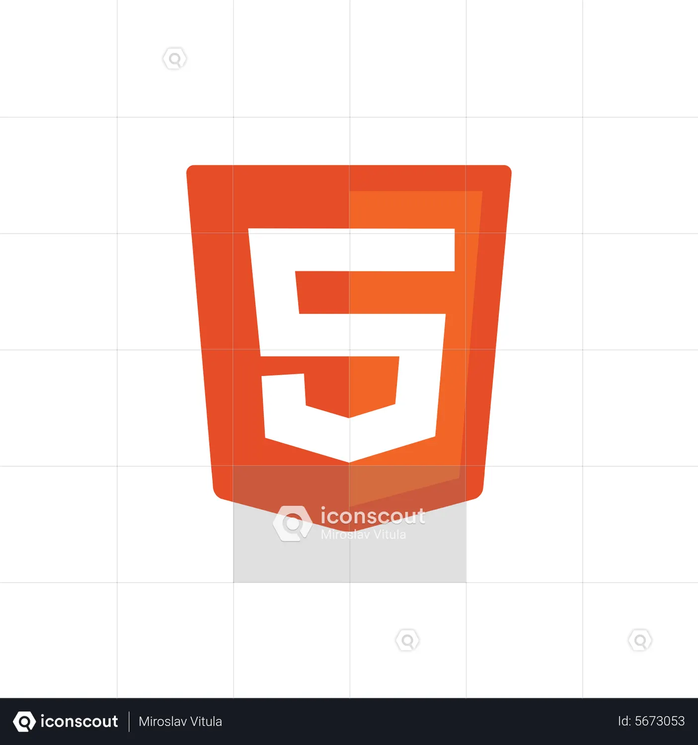 HTML logo Animated Icon download in JSON, LOTTIE or MP4 format