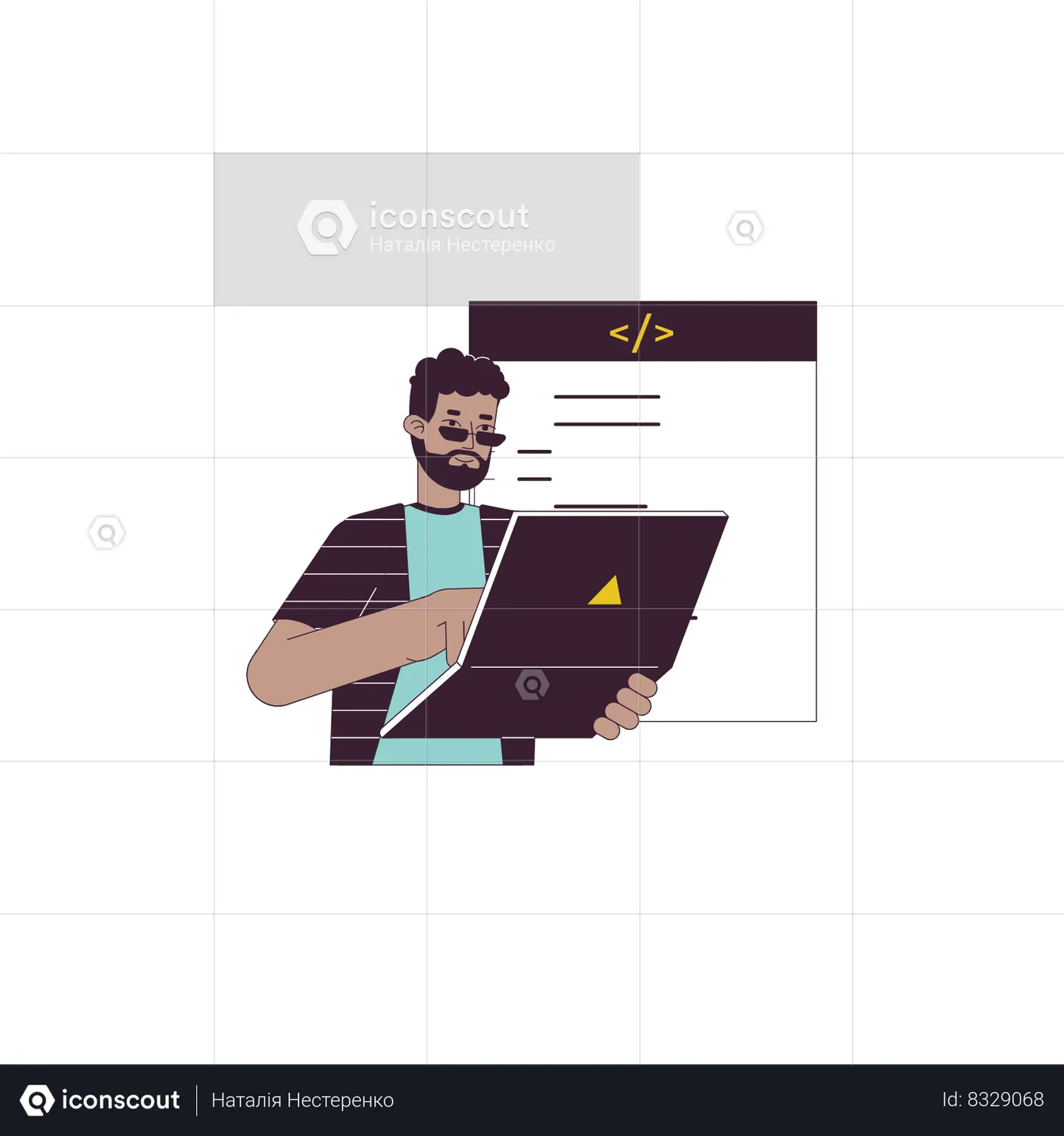 It Developer Coding On Laptop Animation - Free Download Design ...