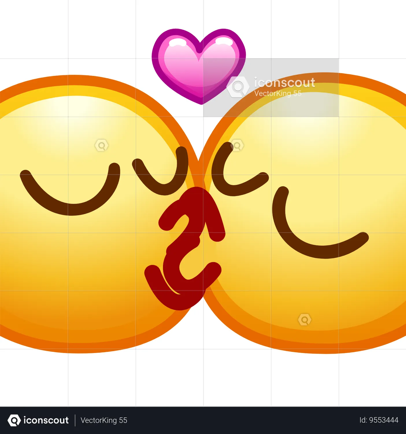 Kissing Emoticon Symbols Emoticon Couple Kissing