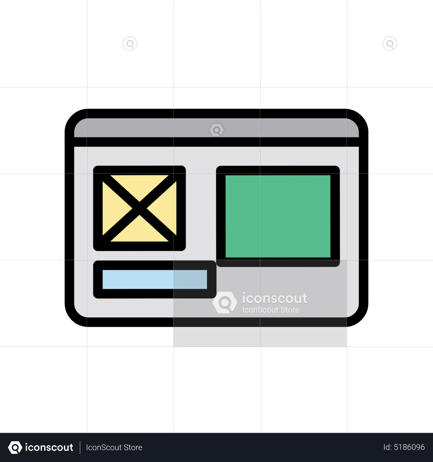 Layout Animated Icon download in JSON, LOTTIE or MP4 format