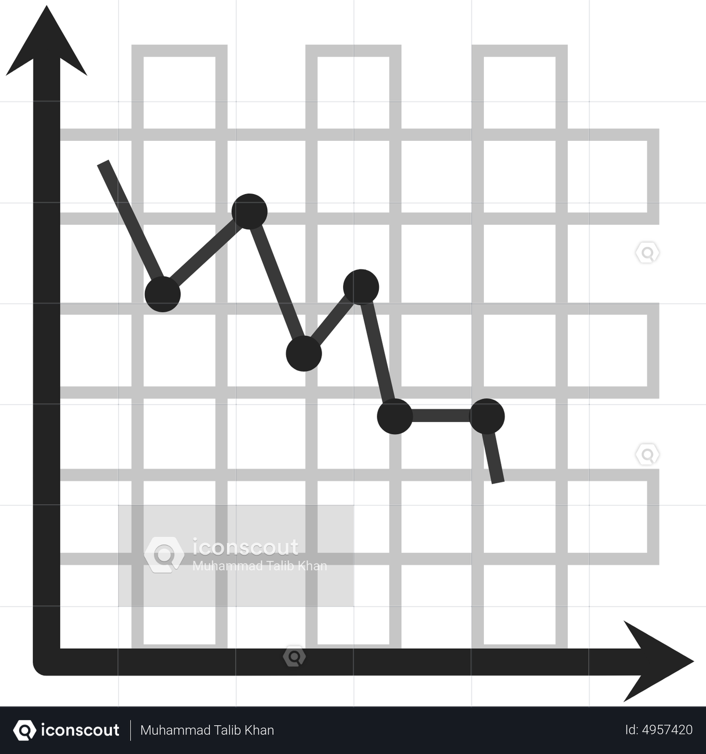 Line Chart Downward Animation by Muhammad Talib Khan | LottieFiles