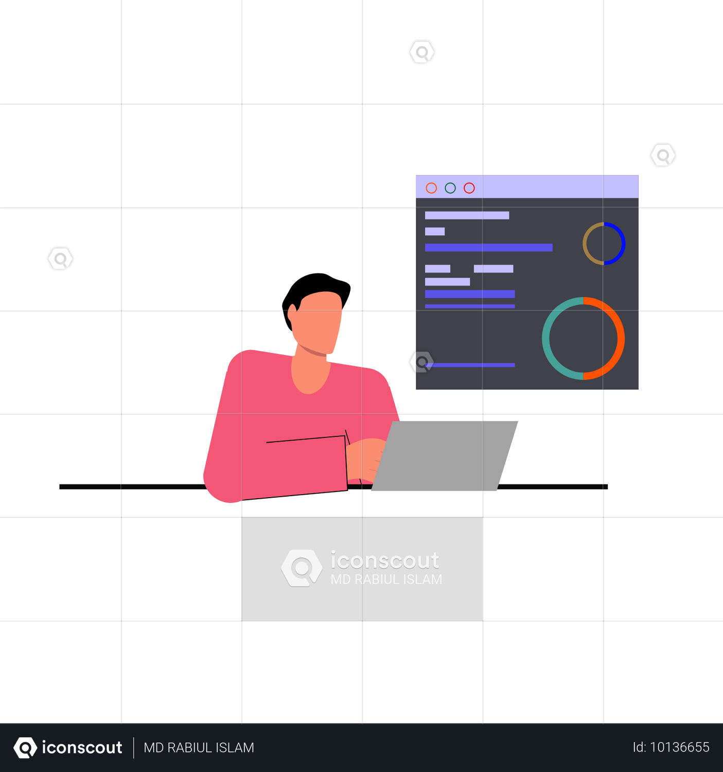 Male Developer Coding Dashboard Animation By Md Rabiul Islam Lottiefiles