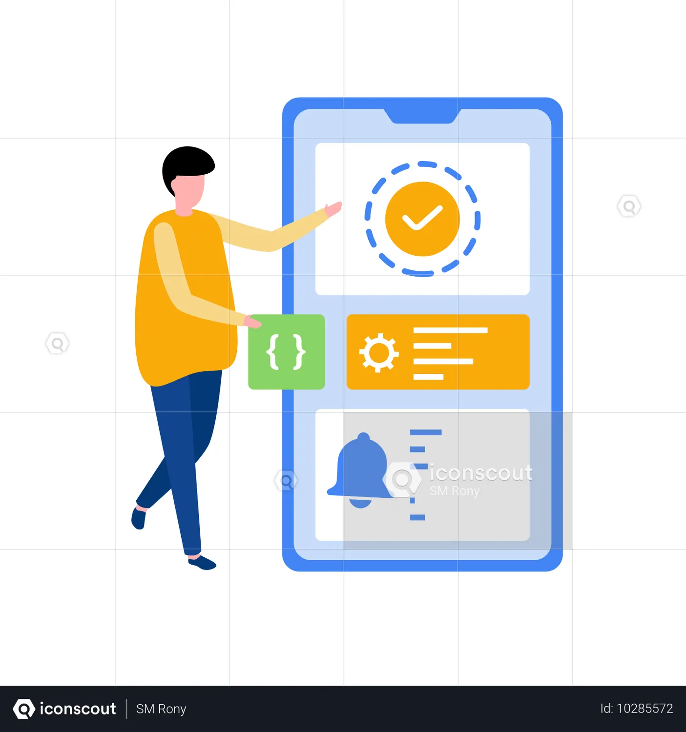 Male Developer Developing Mobile App Animation Free Download Business Animations Iconscout