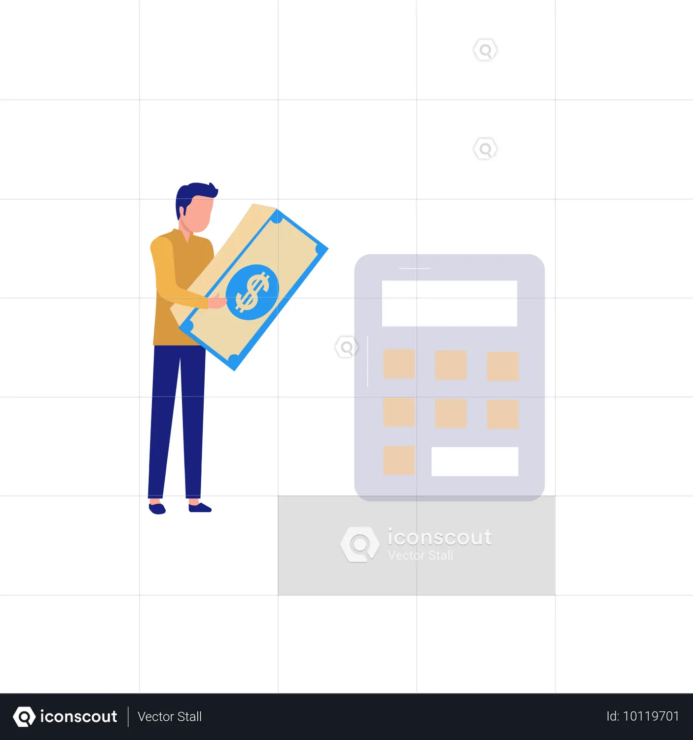 Man Calculating His Money Animation Free Download Business Animations Iconscout