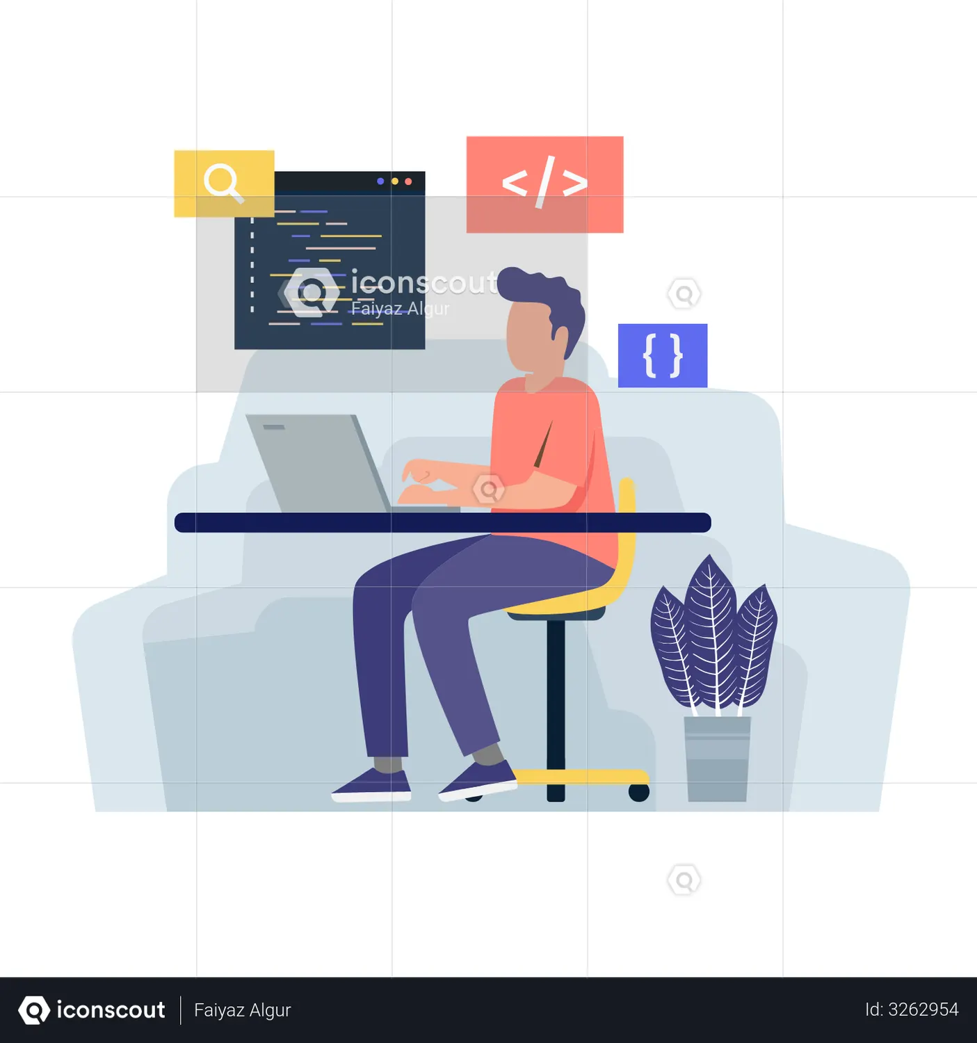 Man Coding On Laptop Animation - Free Download Business Animations ...