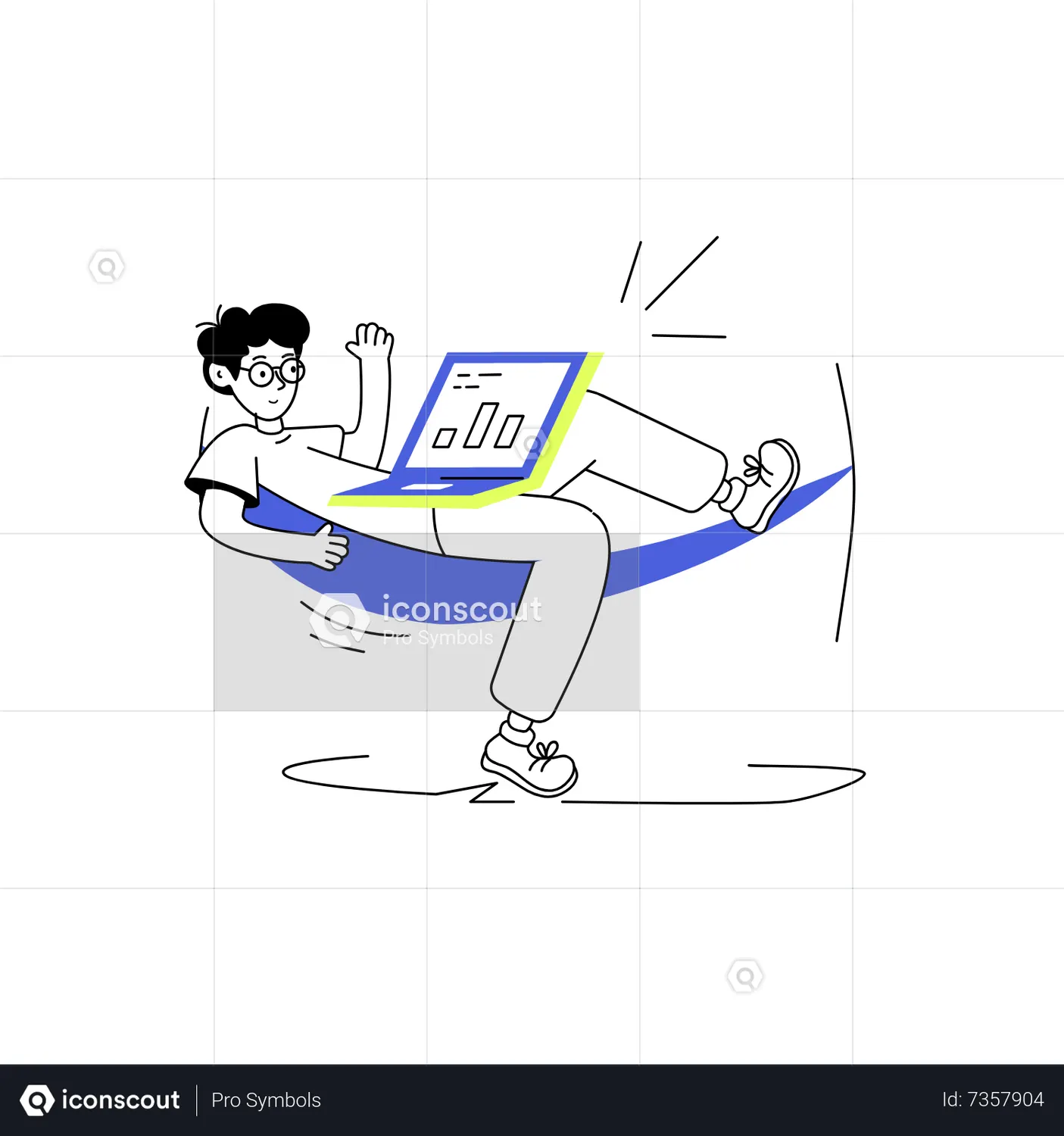 Man Doing Data Analysis Animation Free Download Business Animations