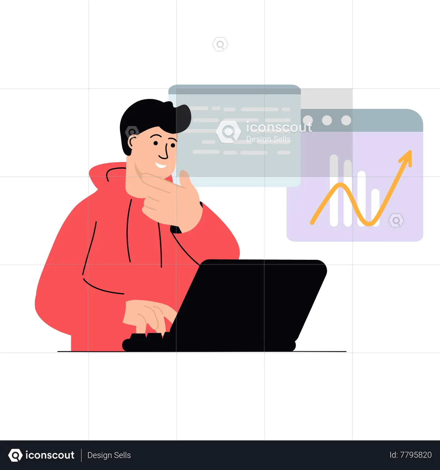 Man Doing Data Analysis Animation Free Download Seo And Web Animations