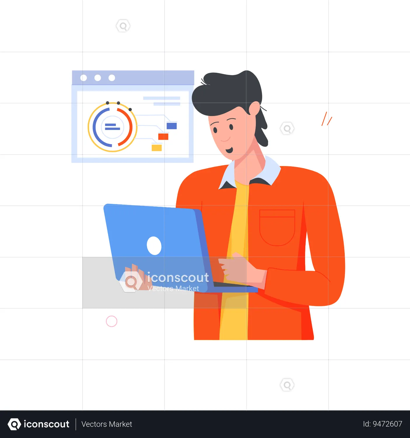 Man Doing Data Analysis Animation Free Download People Animations