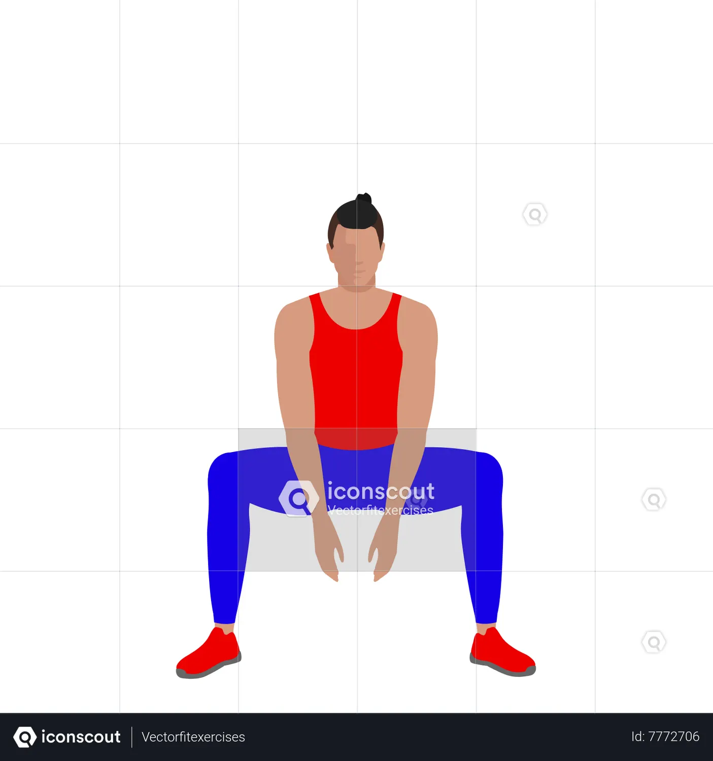 Man Doing Sumo Squat Exercise Animation Free Download Gym And Fitness Animations Iconscout