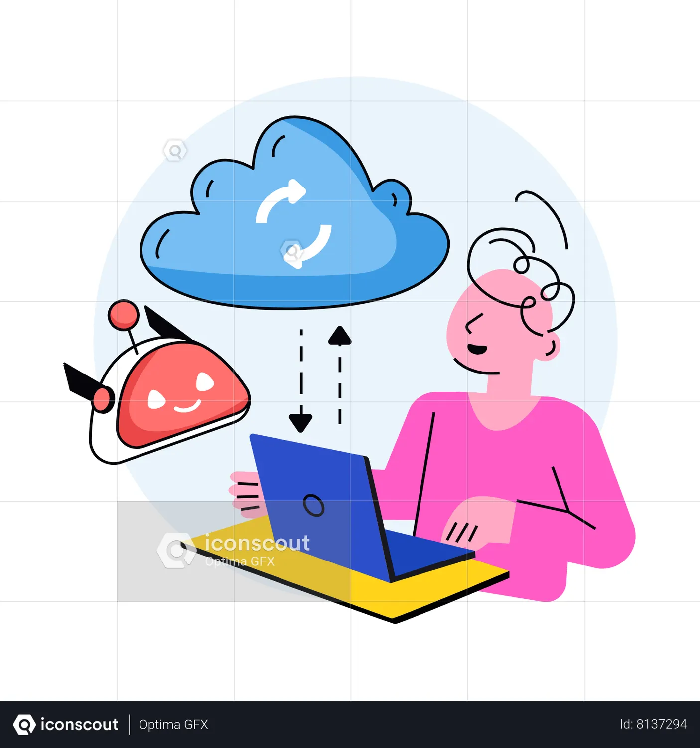 Man Who Is Downloading And Uploading Data On Ai Cloud Animation - Free ... Man Who Is Downloading And Uploading Data On Ai Cloud Animation - Free ...