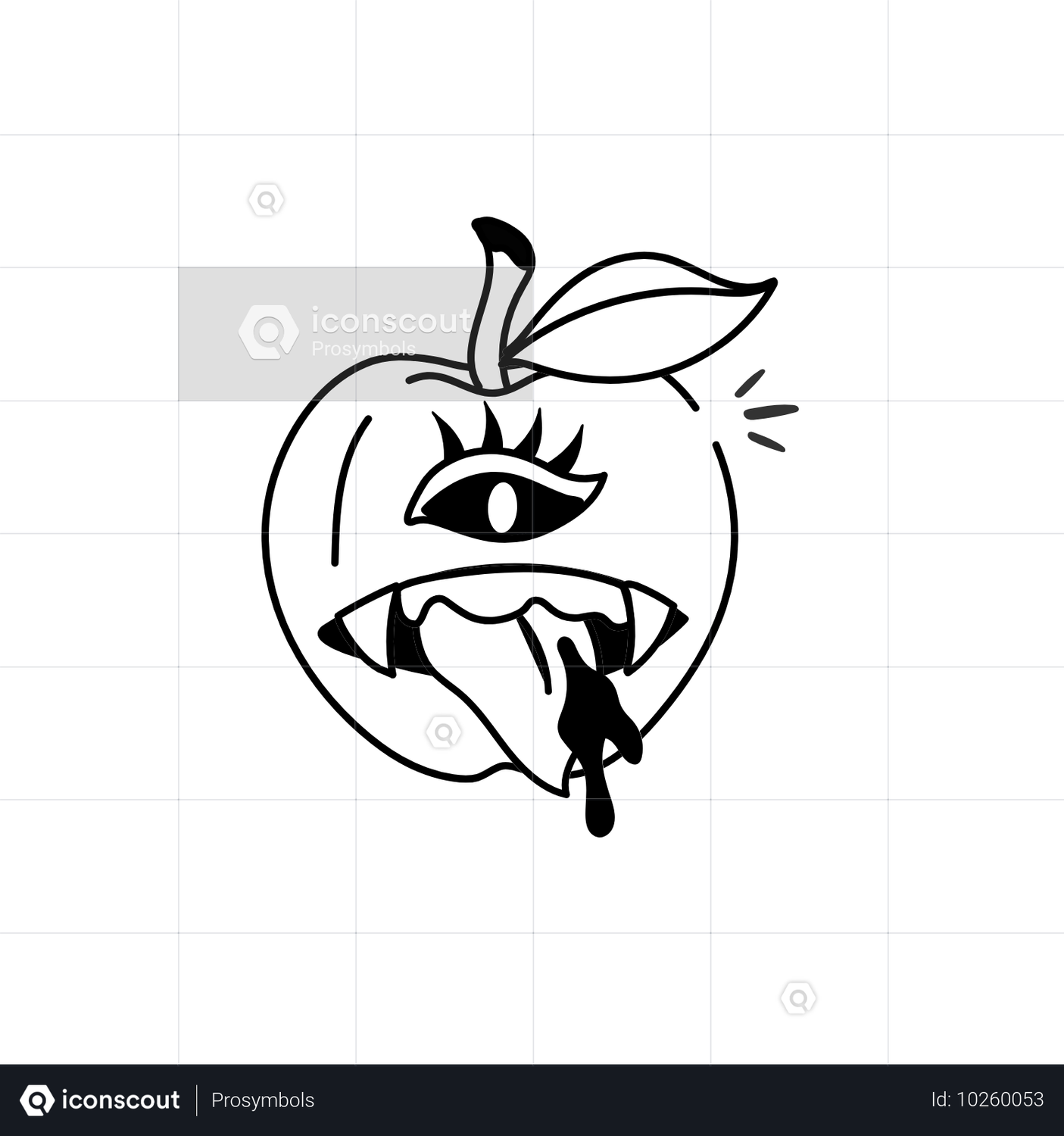 Animación manzana espeluznante por Prosymbols | LottieFiles