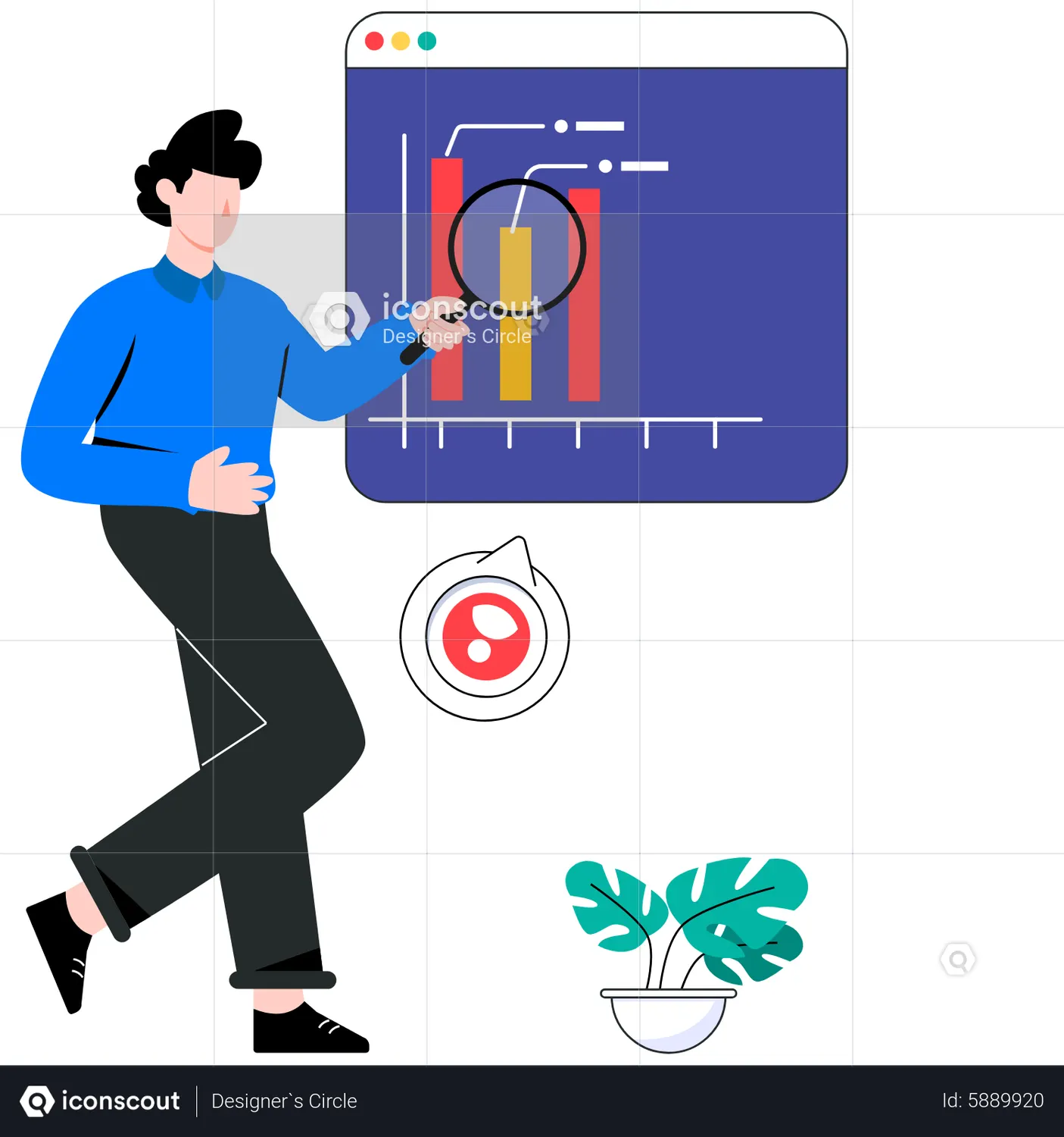 Marketing Analytics Animated Illustration Download In Json Lottie Or