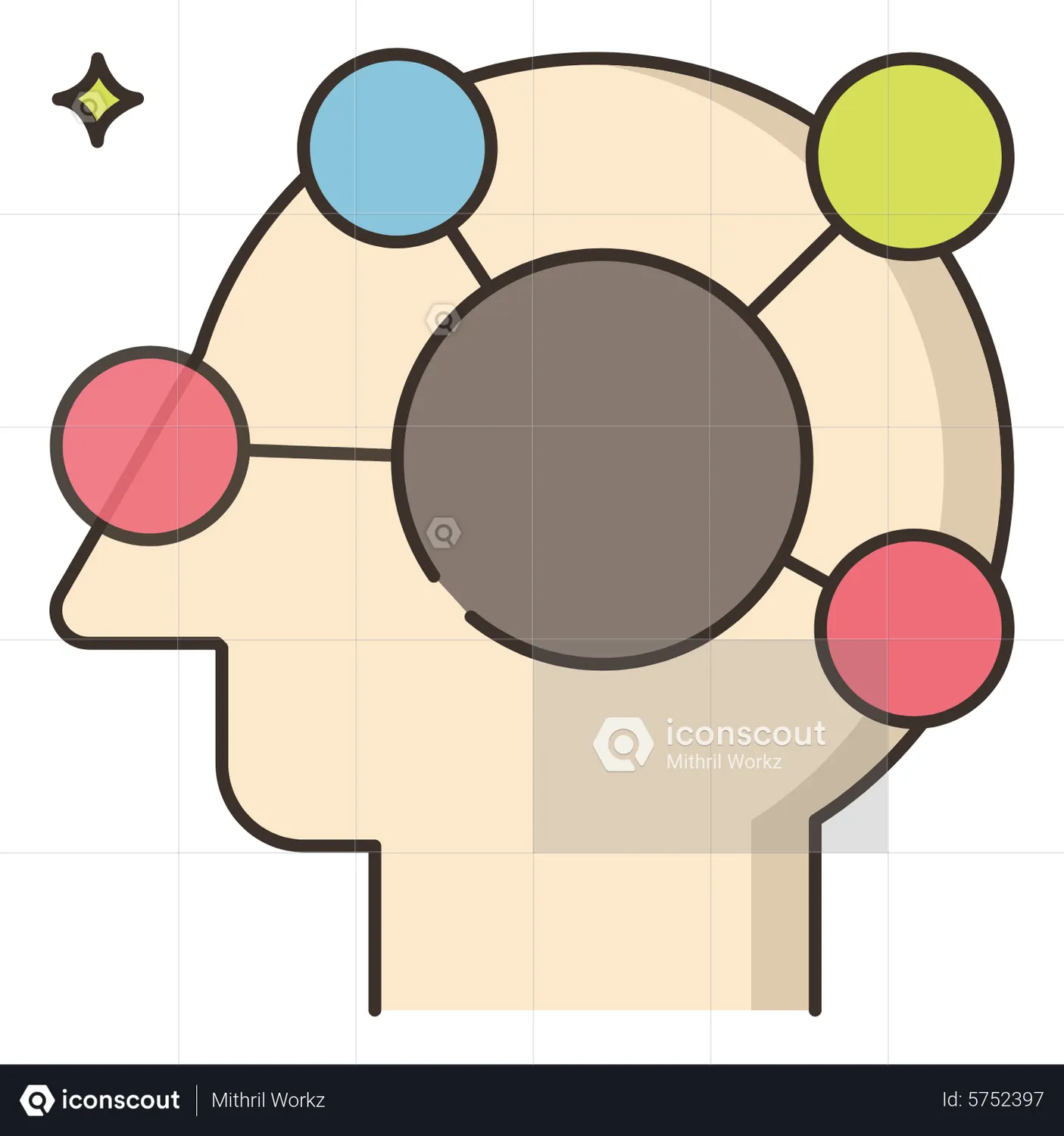 Mind mapping Animated Icon download in JSON, LOTTIE or MP4 format