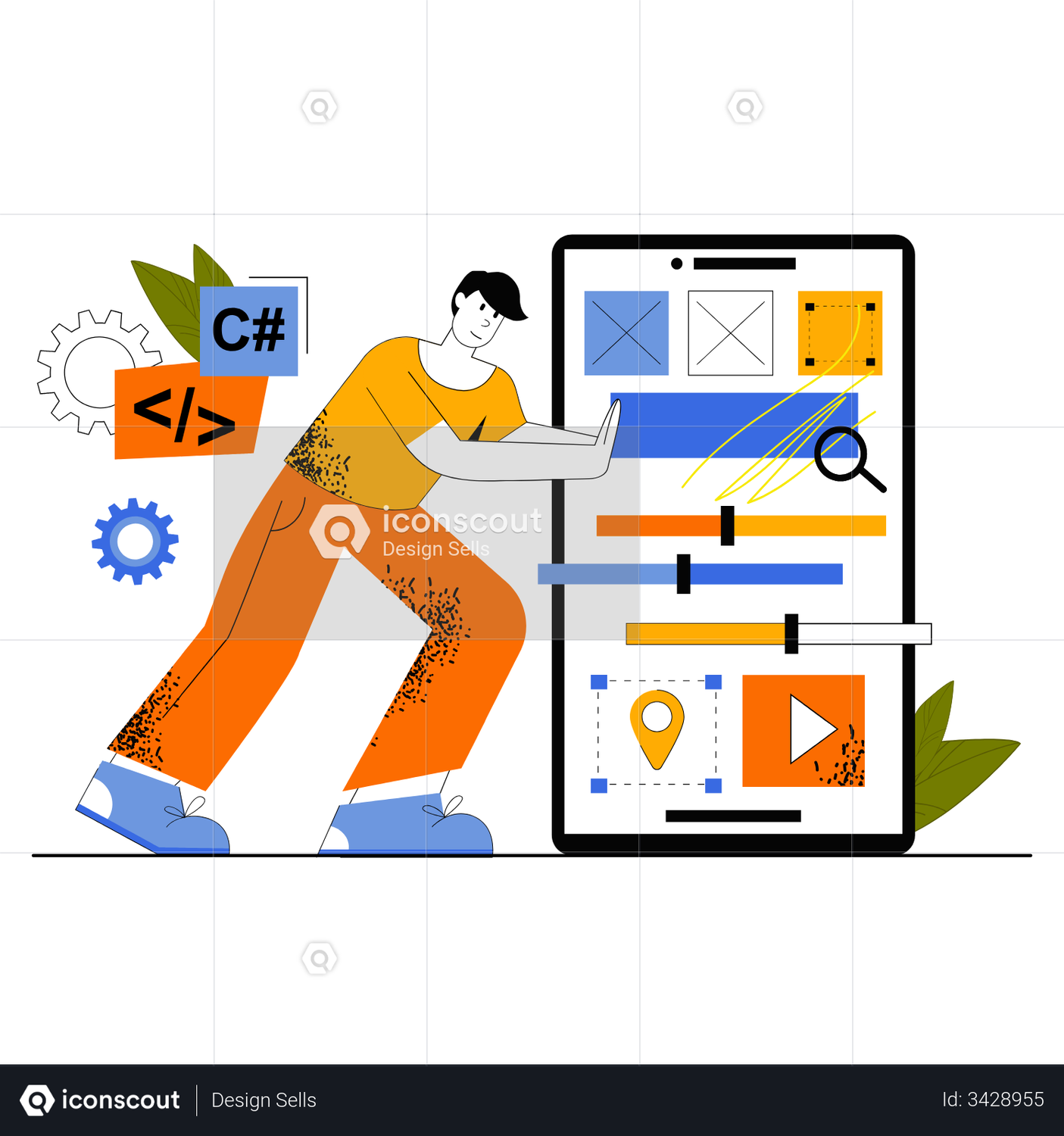 Mobile Application Development Animation by Design Sells | LottieFiles