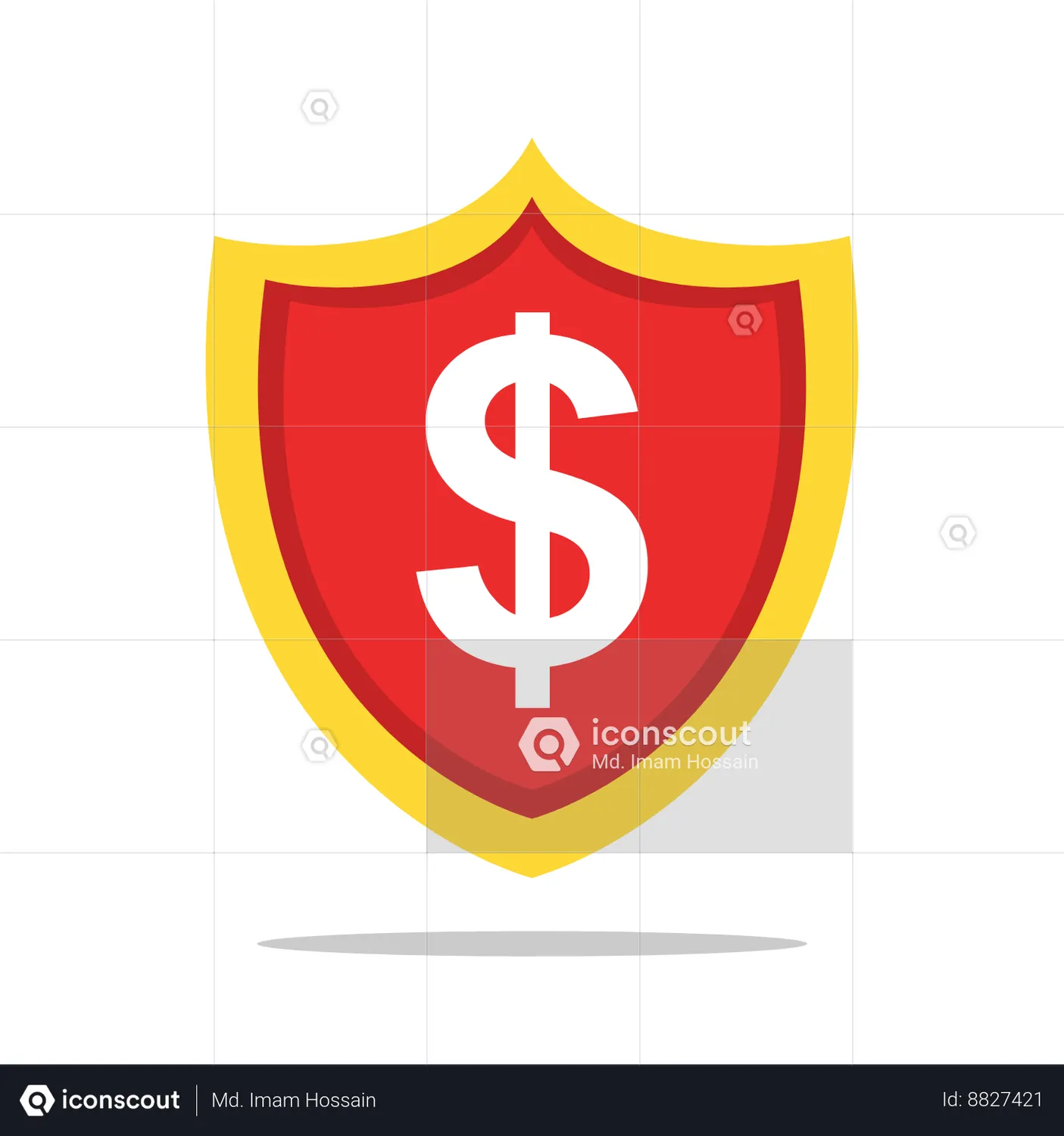 Money Shield Animated Icon download in JSON, LOTTIE or MP4 format