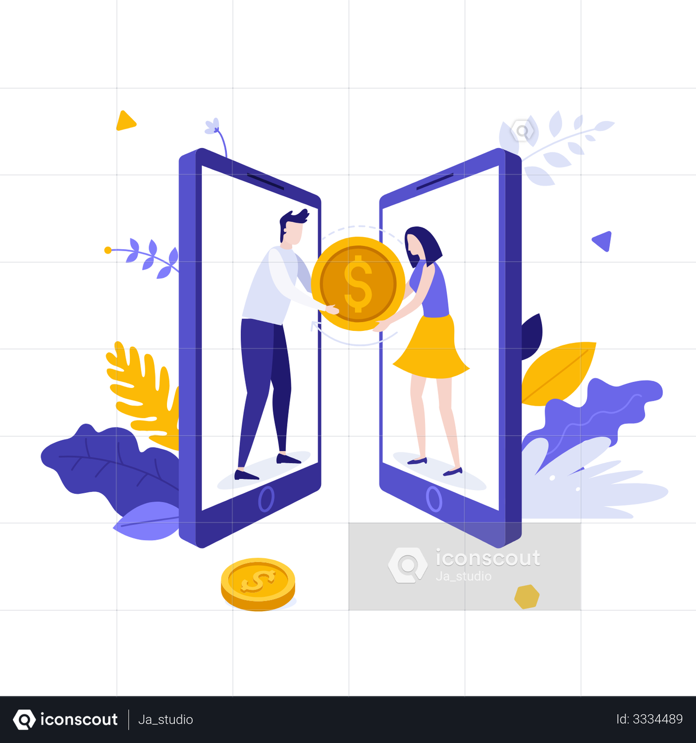 Money Transfer Animation by Ja_studio | LottieFiles