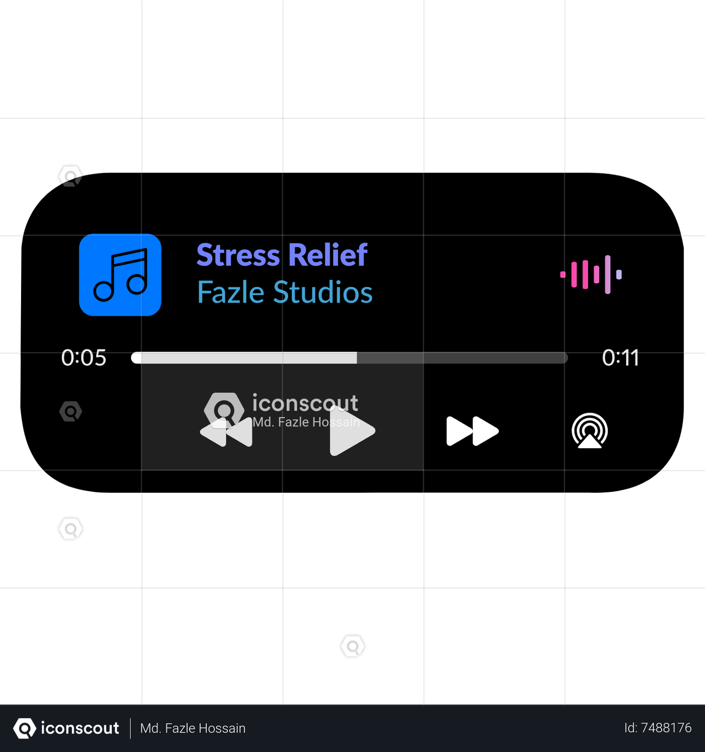 Music player Animation by Md. Fazle Hossain | LottieFiles